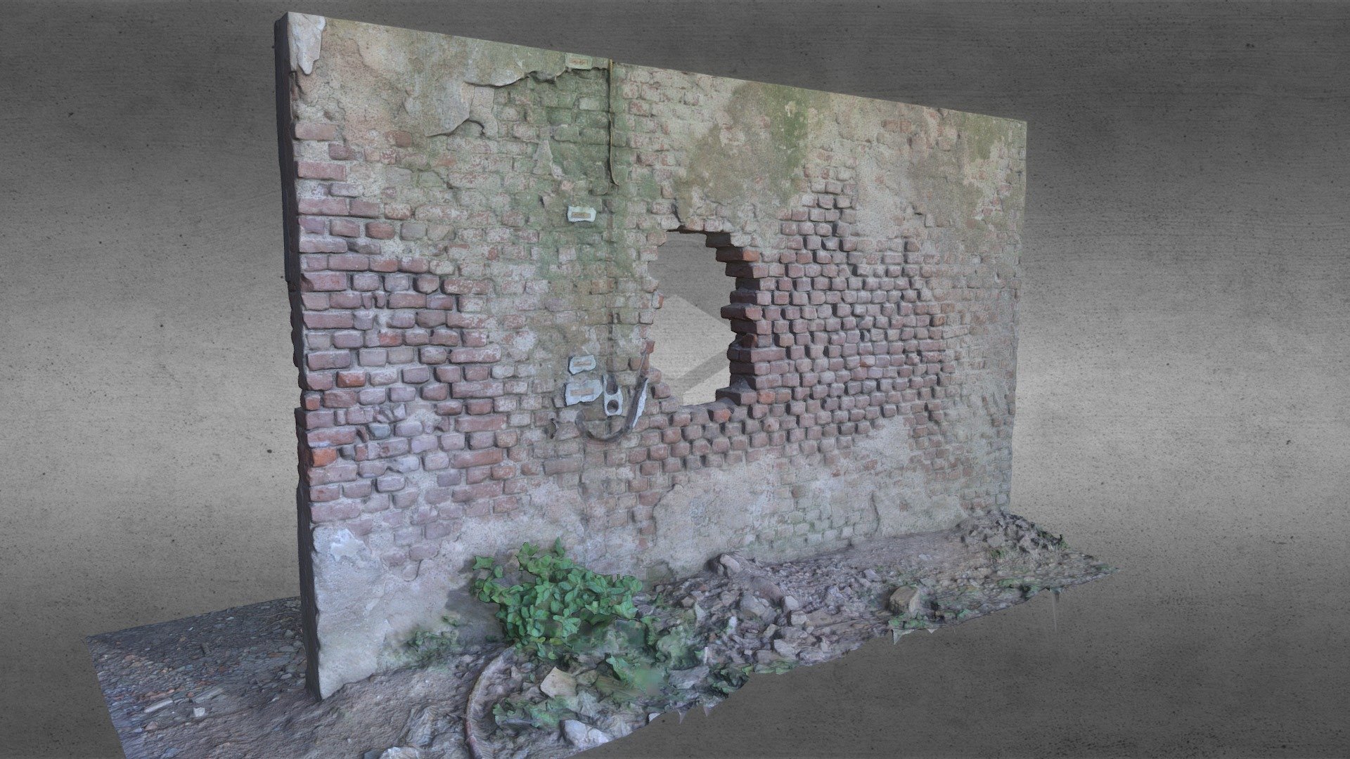 Damaged wall with hole - Buy Royalty Free 3D model by Exploring Europe ...
