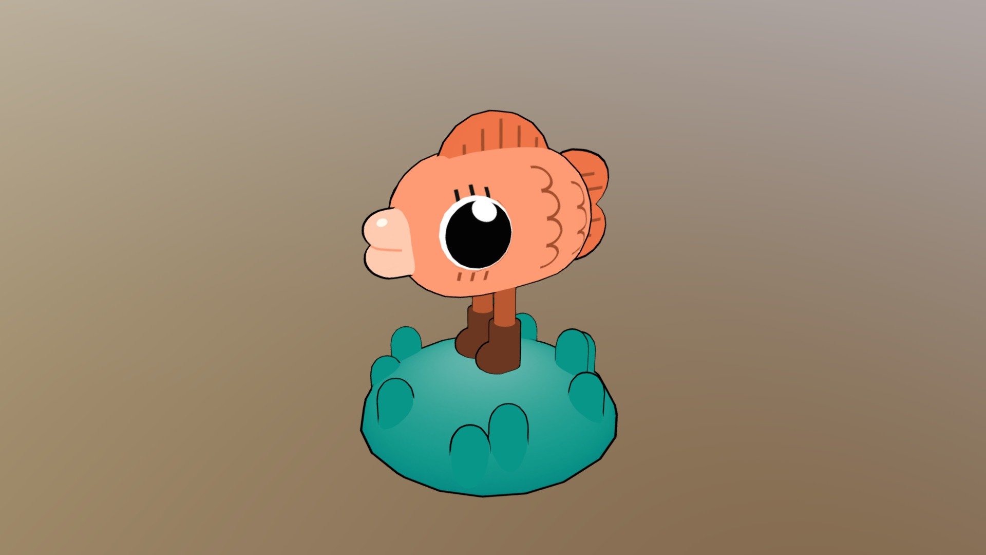 Fish W Outline - Download Free 3D model by PeepyTime (@medamaudee ...