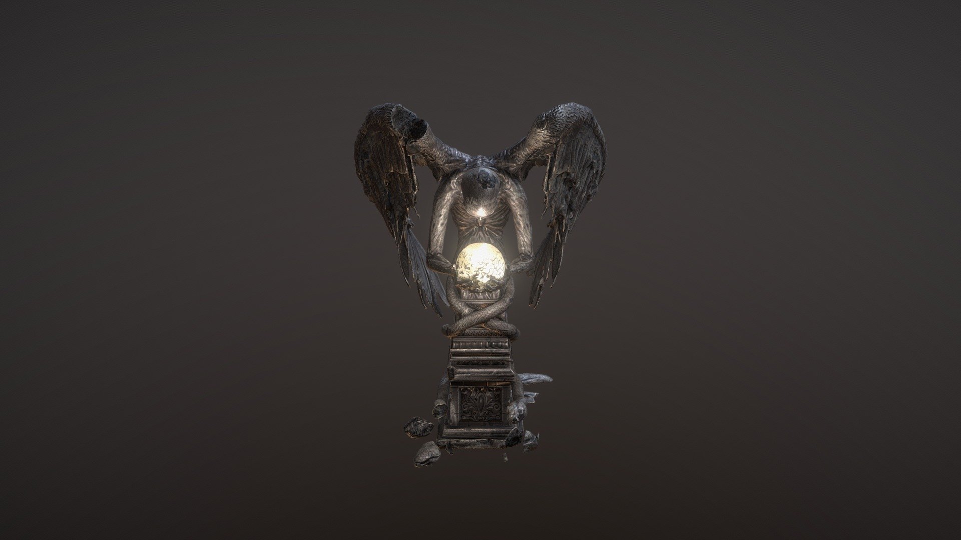 Fallen Angel Statue - 3D model by Taboogie (@juhee0617) [233a40c ...