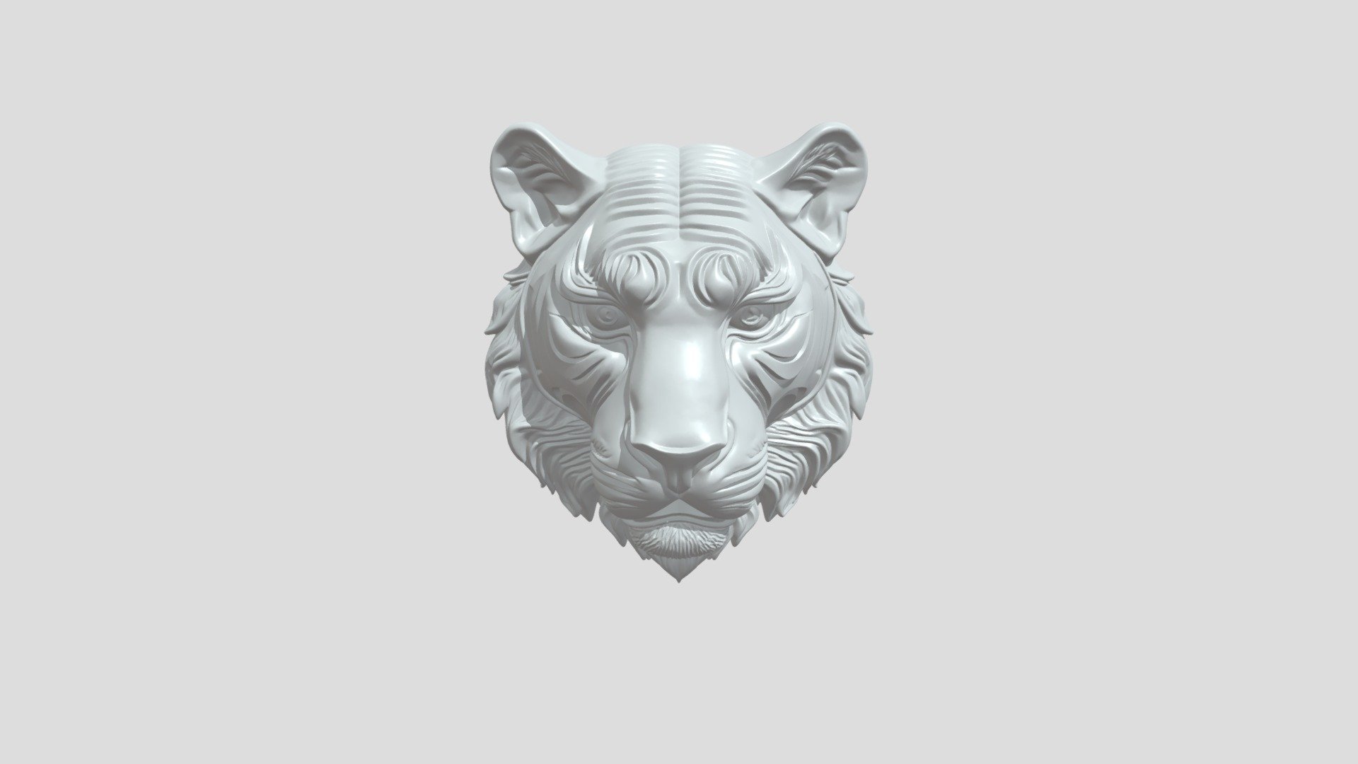 Golden tiger head sculpture - 3D model by Ramart (@becharamsingh24 ...