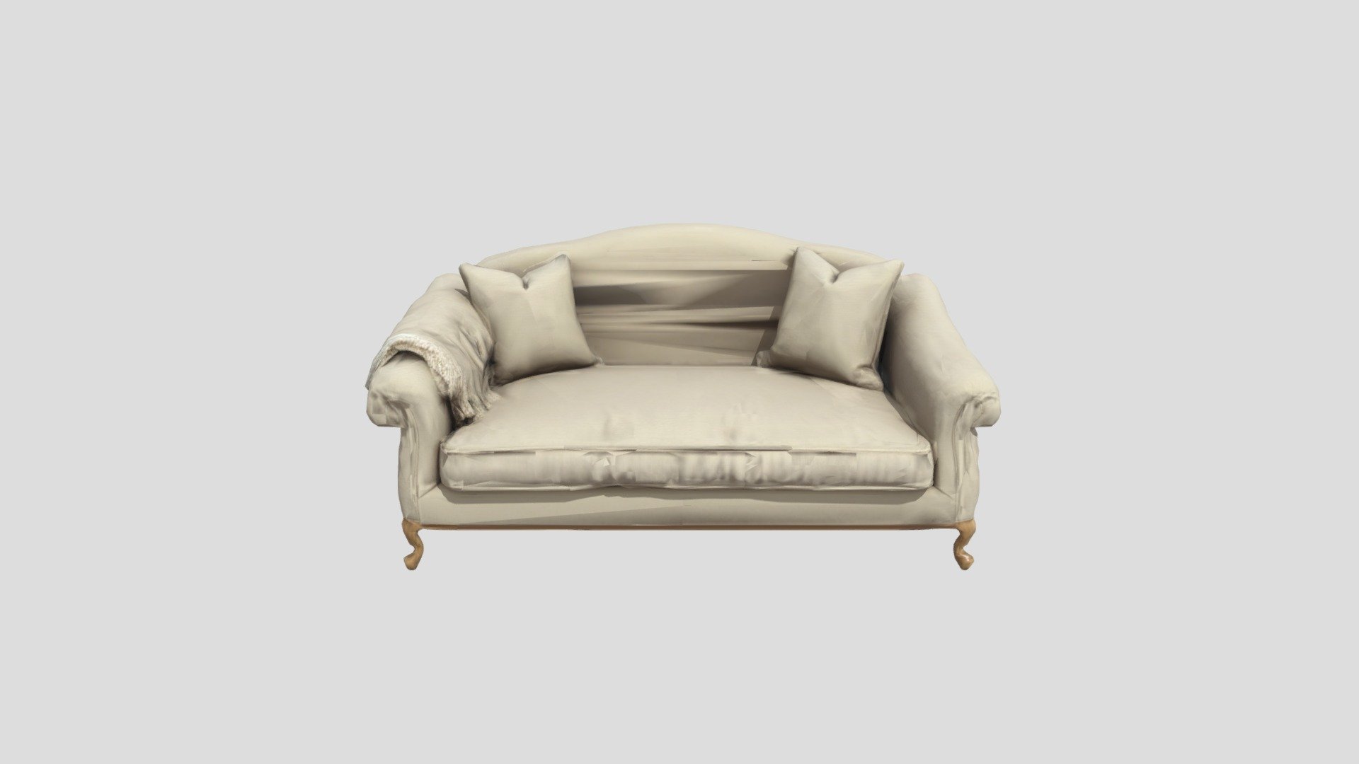Elegant Cream Sofa - 3D model by snakemoris [2341449] - Sketchfab