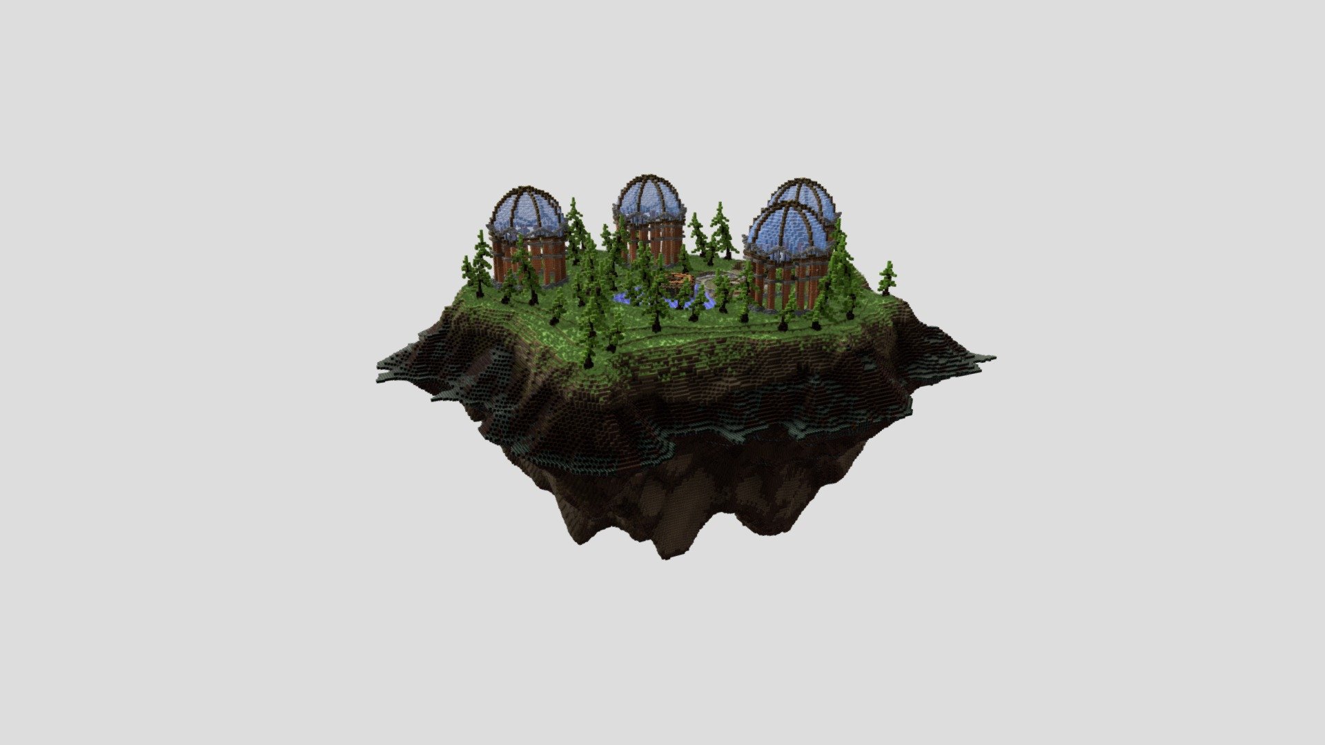 Blue Domes Skyblock Spawn - 3D model by Senior Studios (@seniorstudios ...