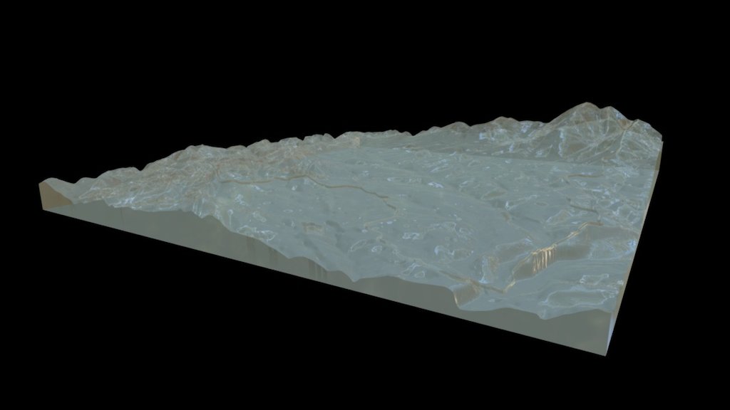 Woods Creek Watershed- 3D printable version - Download Free 3D model by ...