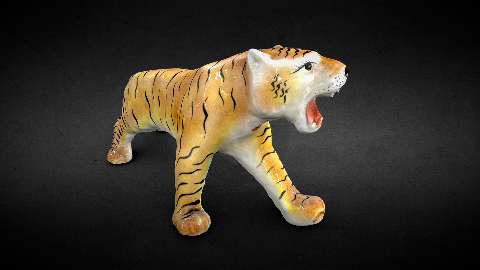 Porcelain Tiger - Download Free 3D model by Moshe Caine (@moshecaine ...