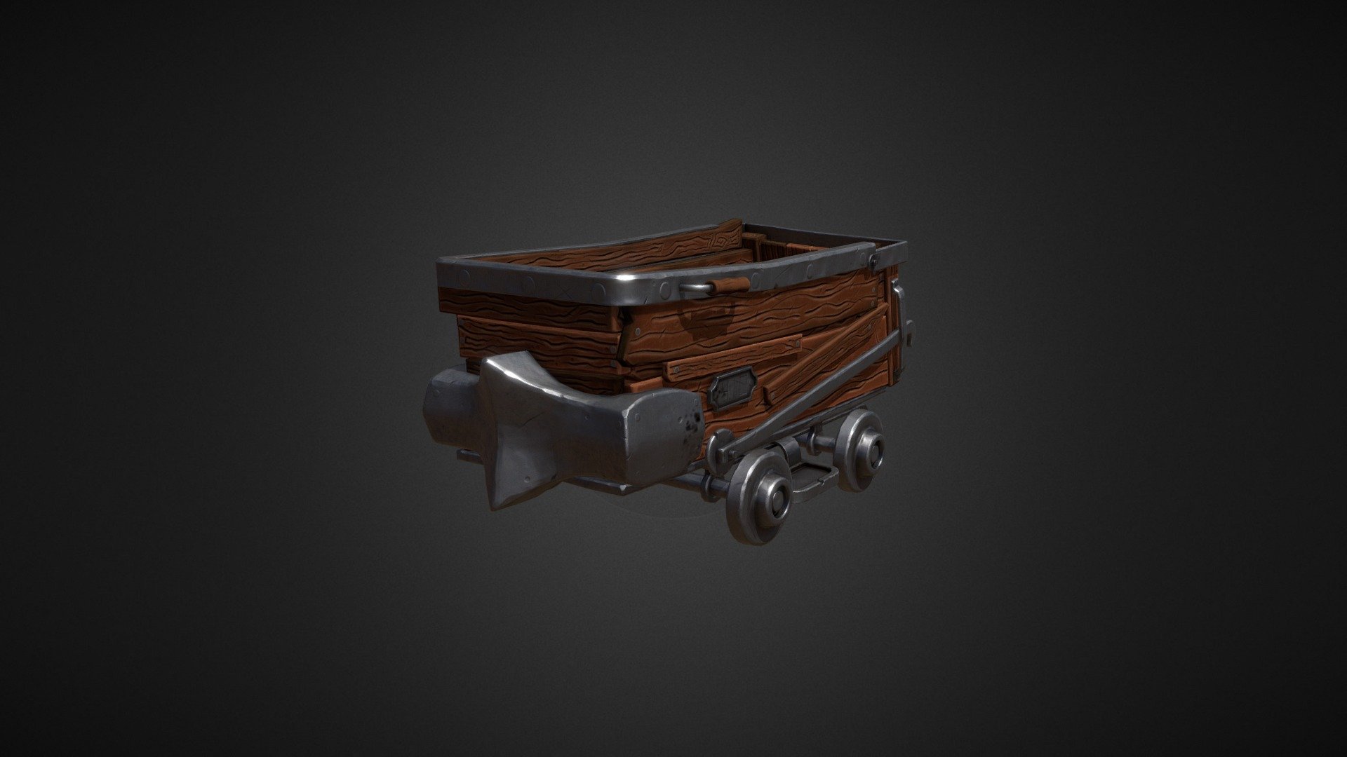 Stylized Minecart - 3D model by CGPine [2344d0f] - Sketchfab