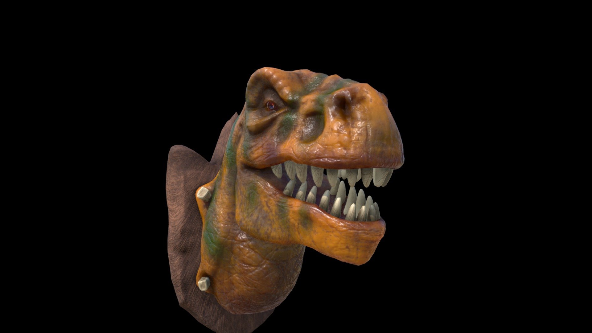 Mounted T-REX head - Buy Royalty Free 3D model by Fred Drabble ...