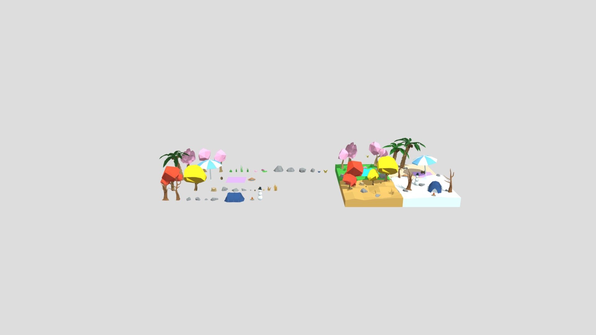 forest of four seasons - 3D model by euna.ham (@euna.ham0623) [234b775 ...
