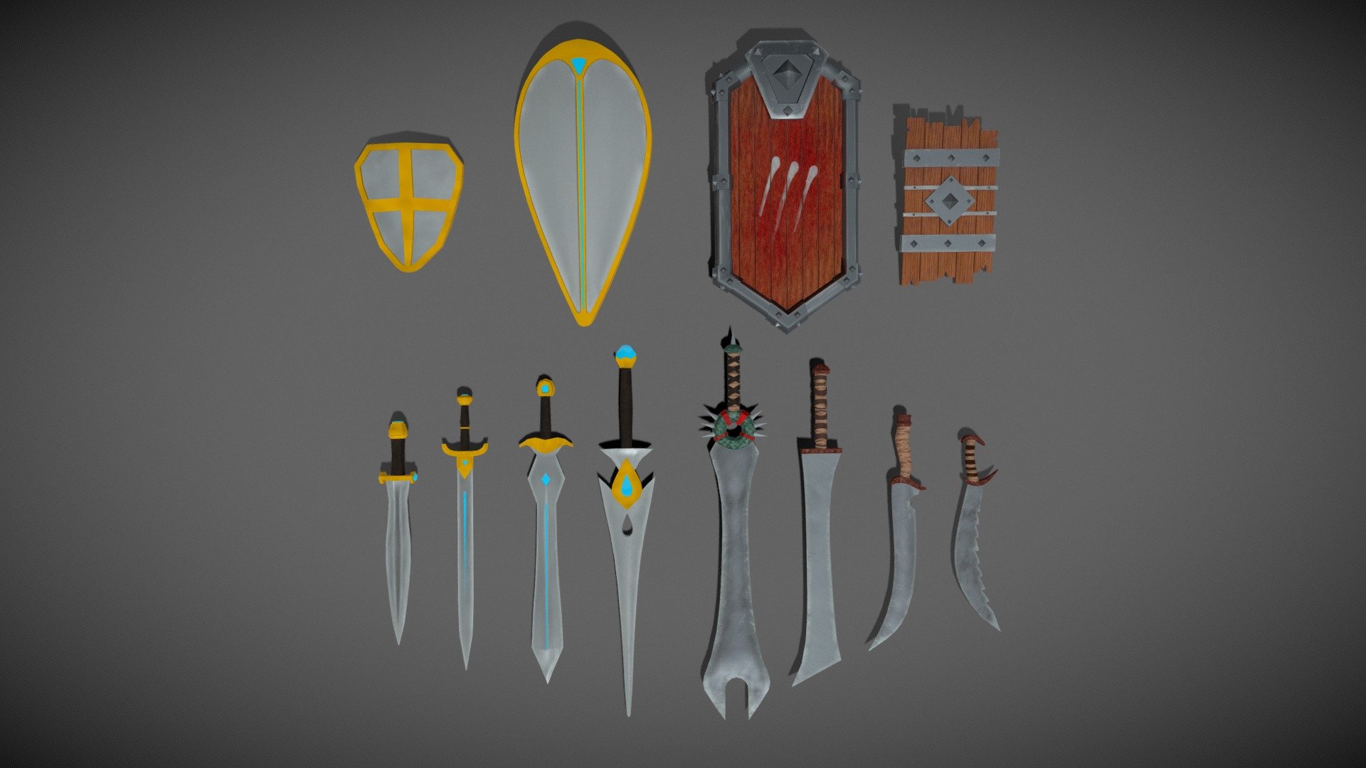 12 Stylized Weapons Bundle - 3D model by Team2030 [234d5b6] - Sketchfab