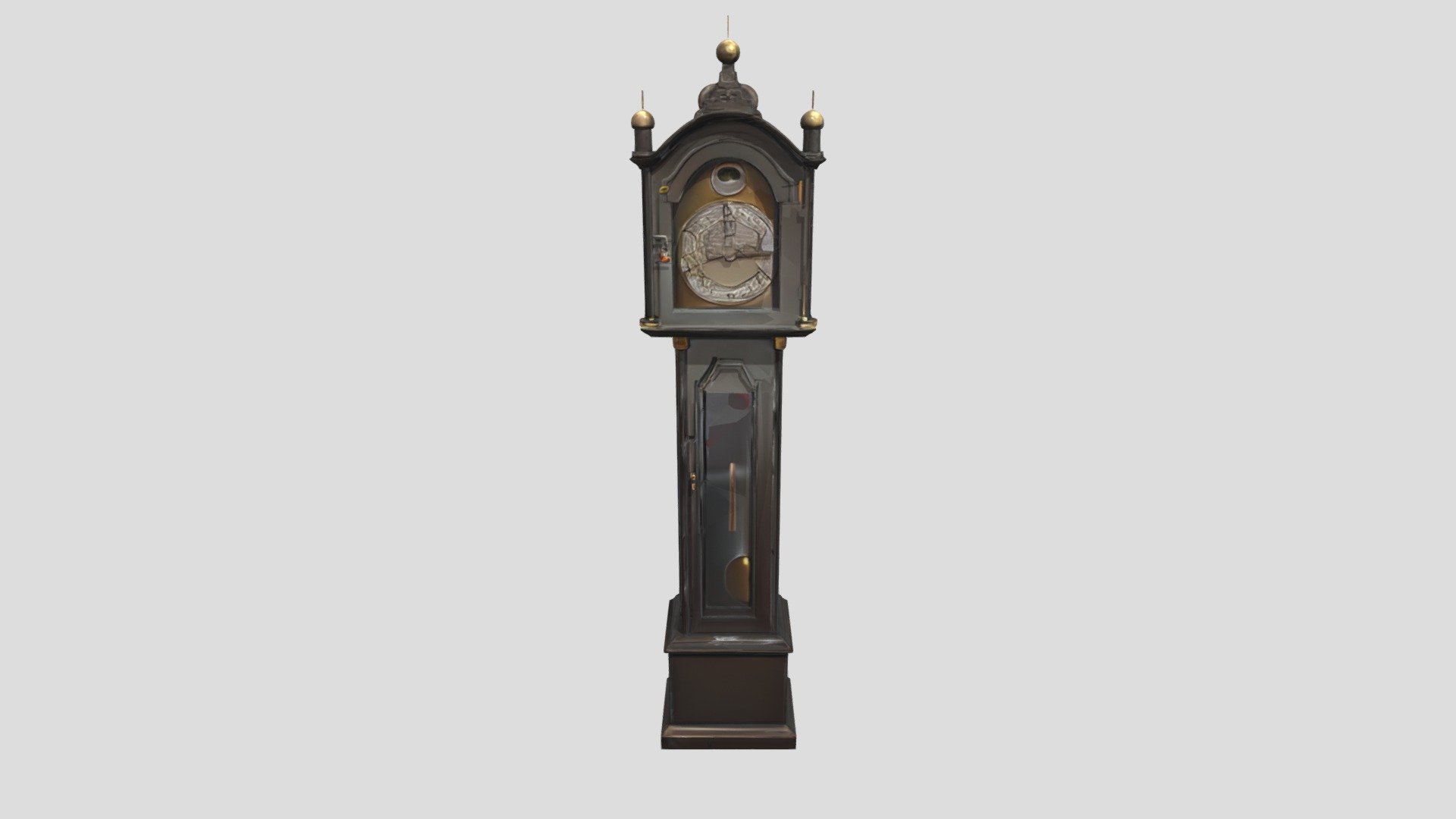 Tall antique grandfather clock - 3D model by Dimitri.Lysyhanych ...