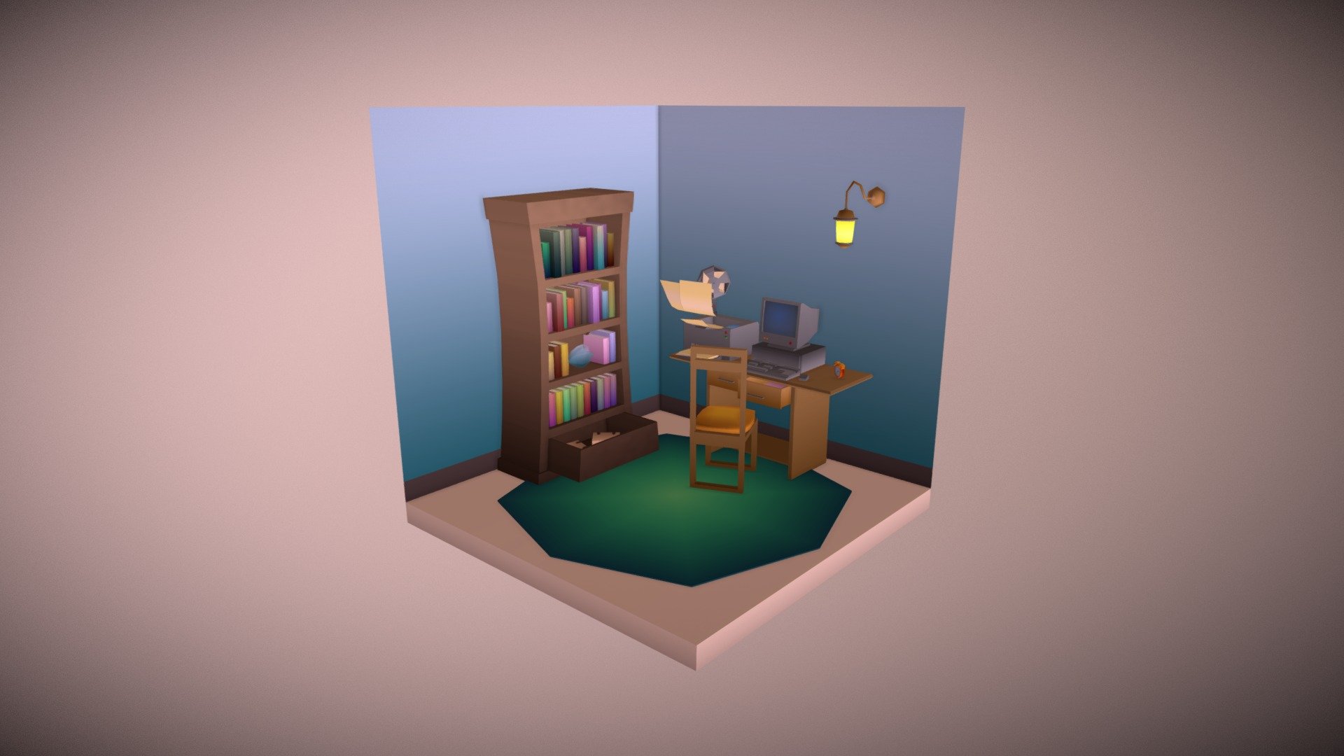 1° Scene 1/12 ~ Household Props Challenge ~ - 3D model by _LowPoly_ ...
