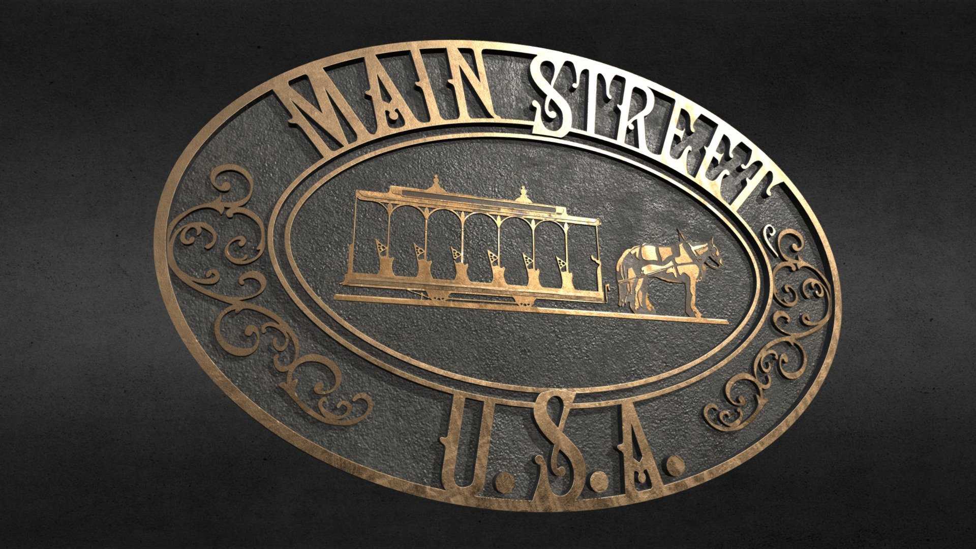 Main Street U.S.A. Plaque - Download Free 3D model by WED Designs (@wed ...
