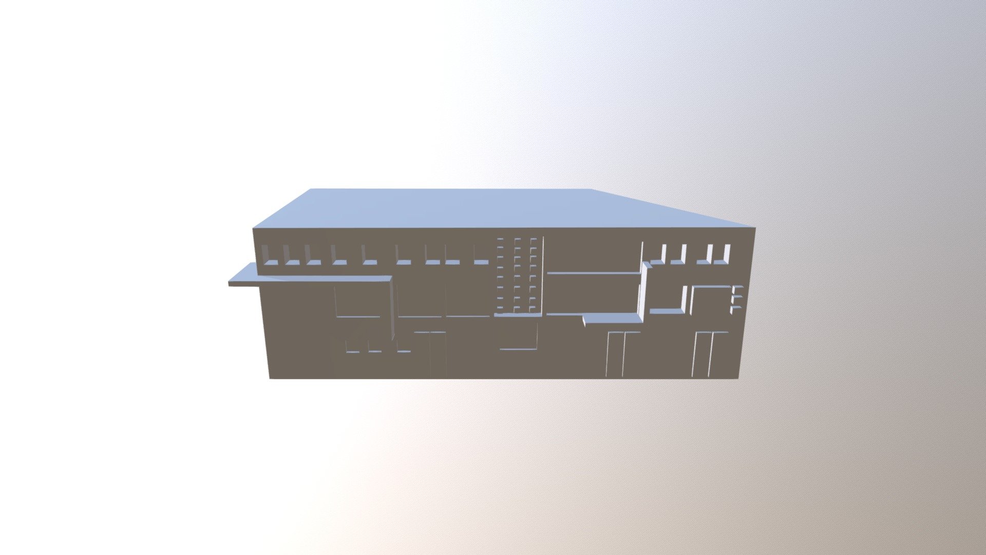 Byggning Hamar - 3D model by lennap [23598d8] - Sketchfab