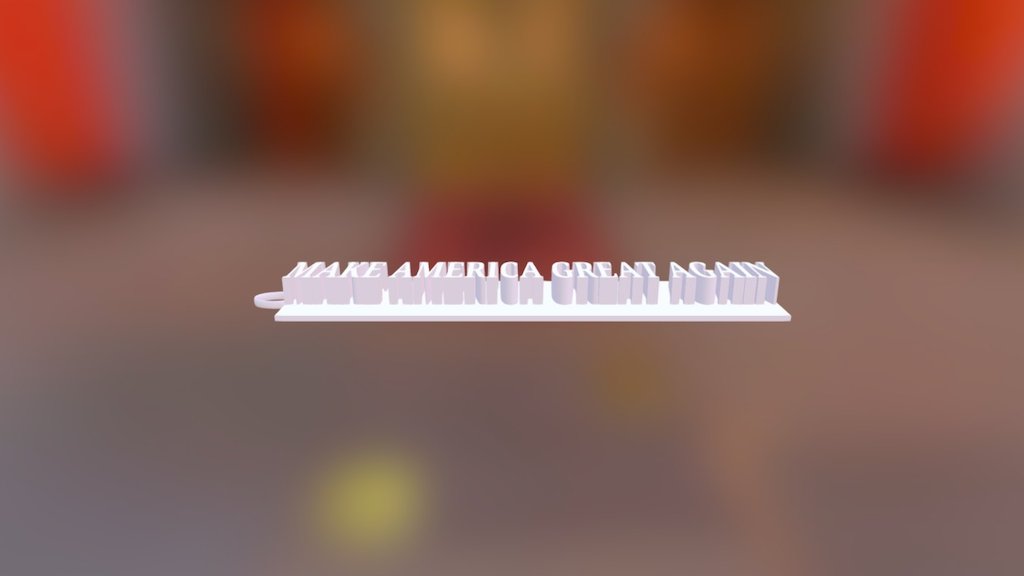 MAGA Key Chain - 3D model by dylanthemaniac [235aa4a] - Sketchfab