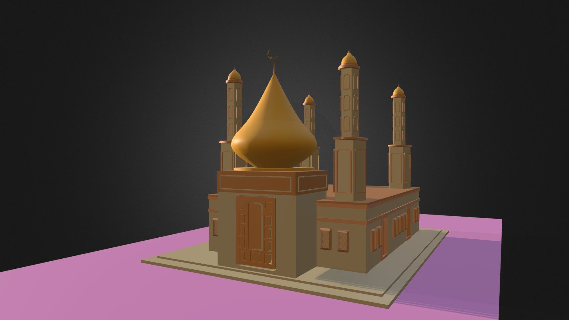 Musjid - 3D model by badushah.shah [235bd05] - Sketchfab
