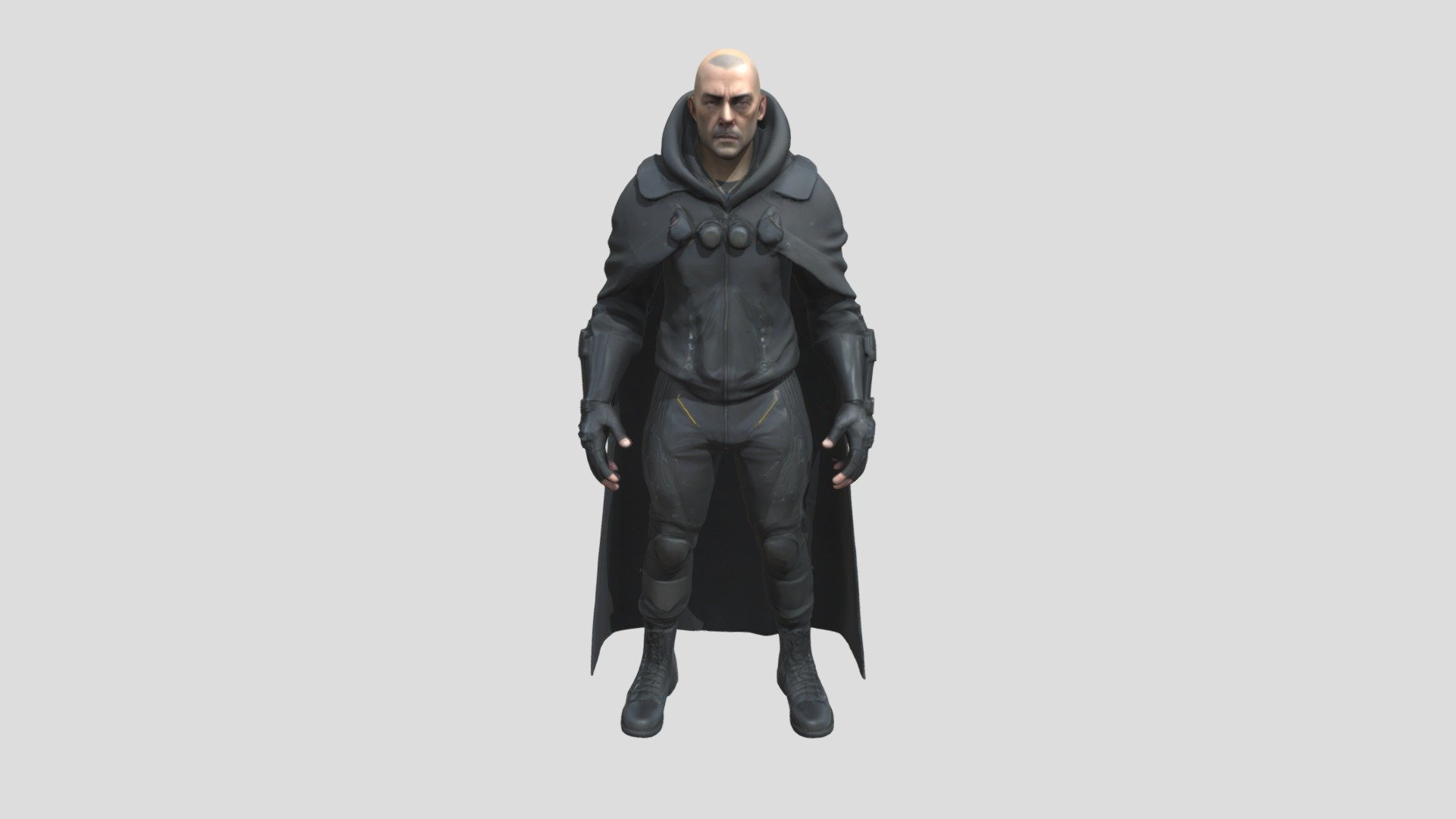 3D model of a male cyberpunk character - 3D model by FrandProductions ...