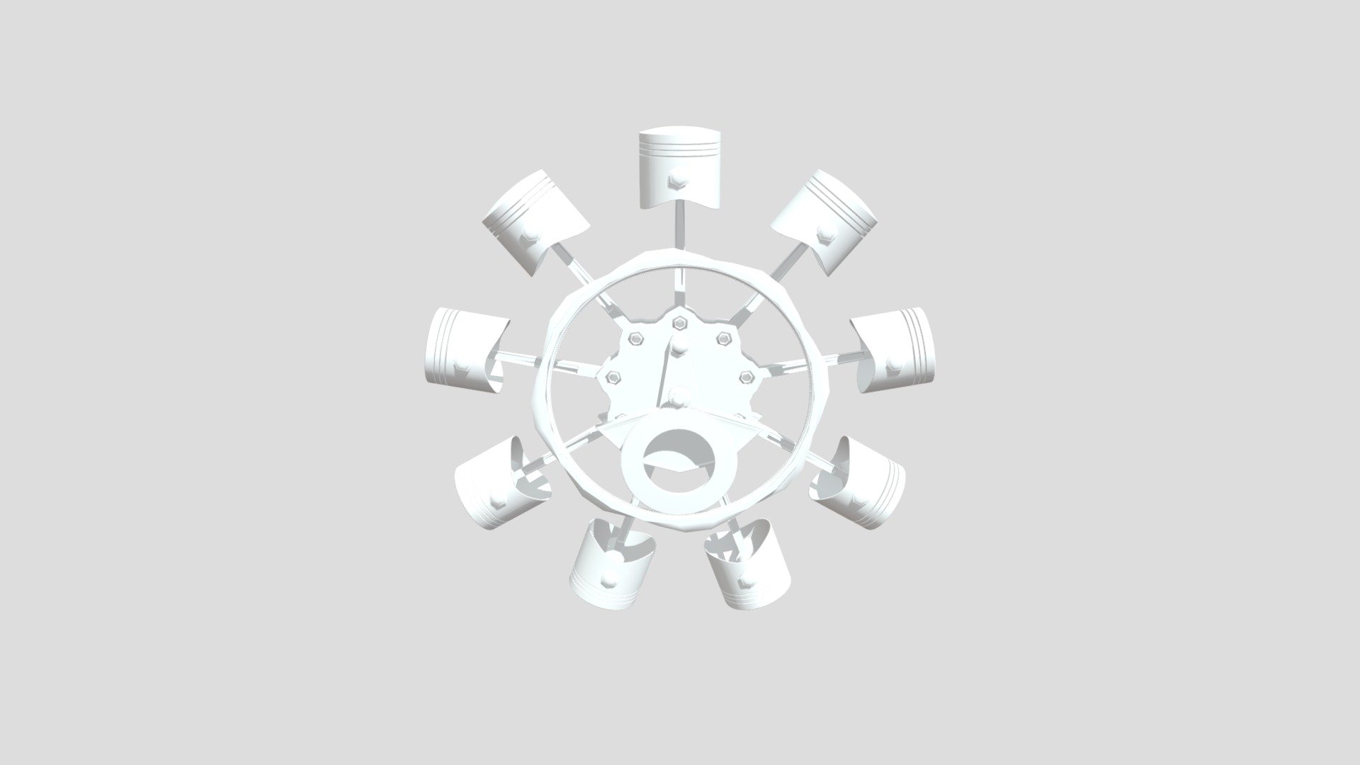 Radial Engine - 3D model by amtil [235f157] - Sketchfab