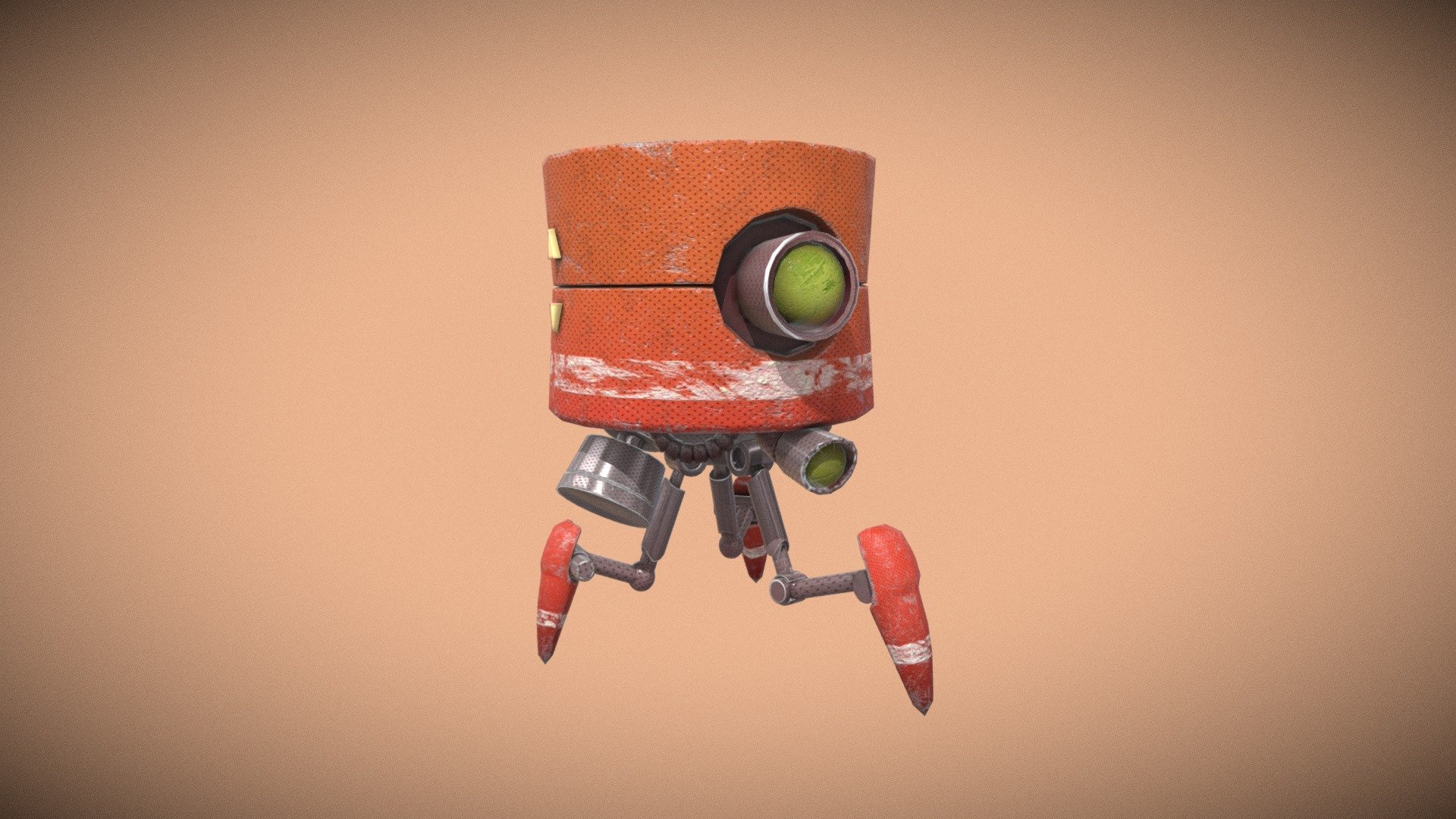 Stylized Cartoon Robot (Game Ready) - 3D model by Guillem Cusidó ...