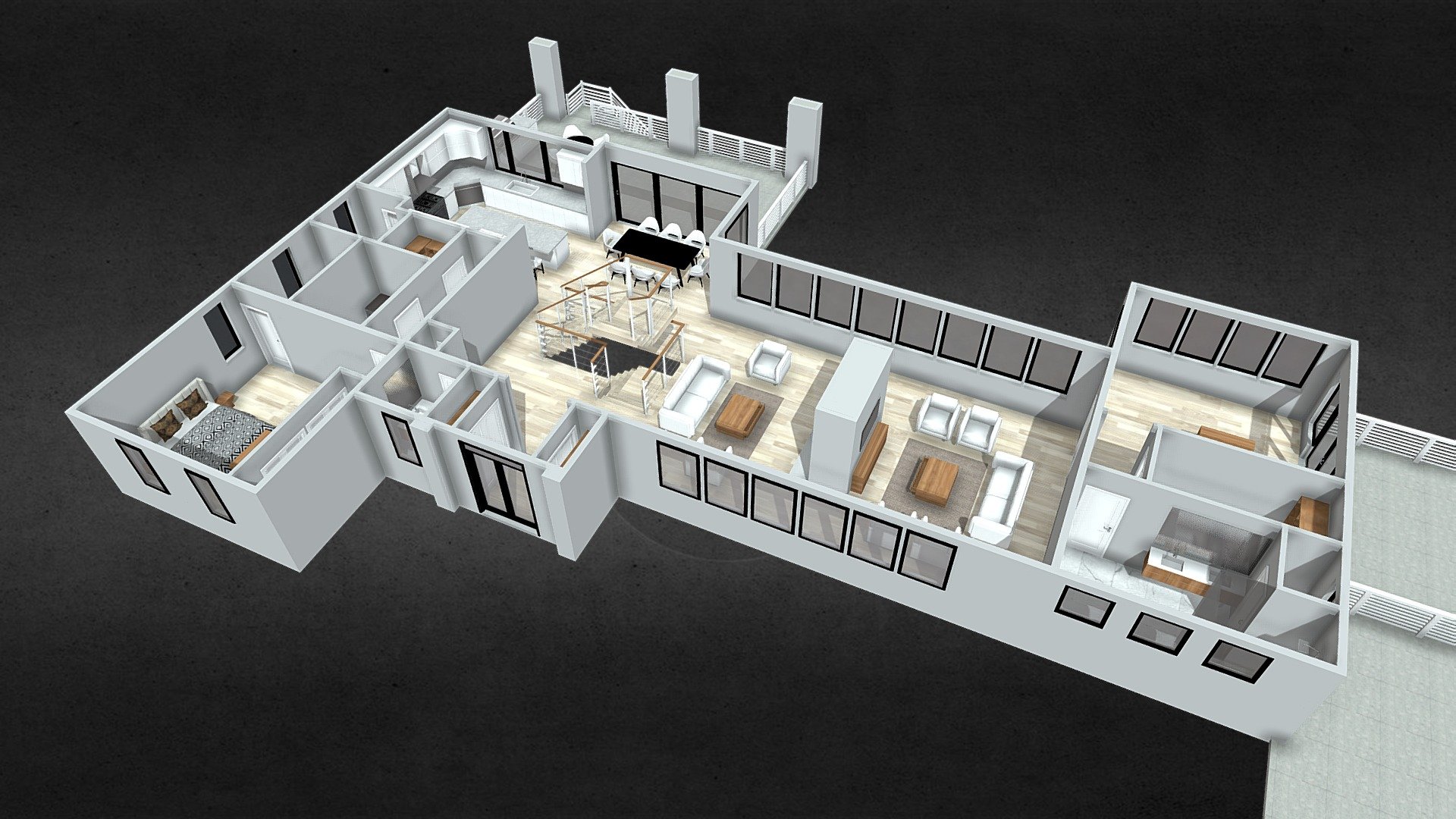 Zimmerman floorplan - 3D model by Render3DQuick [236315c] - Sketchfab