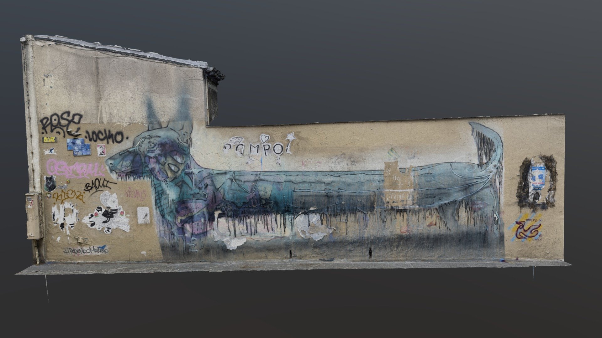 long dog street art - 3D model by Specimen 3D (@specimen3d) [2365c9e ...