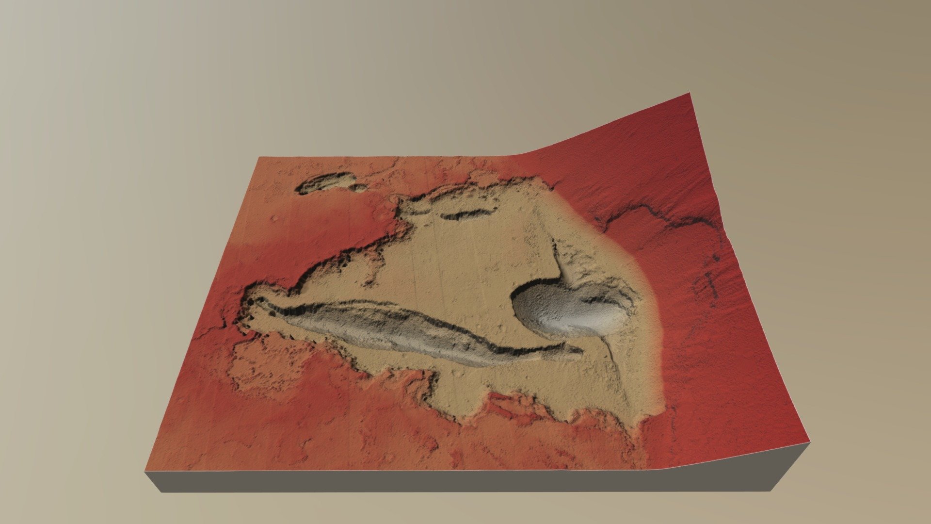 Mars Map: Depression At Base, Red - 3D model by smartmAPPS [2367948 ...