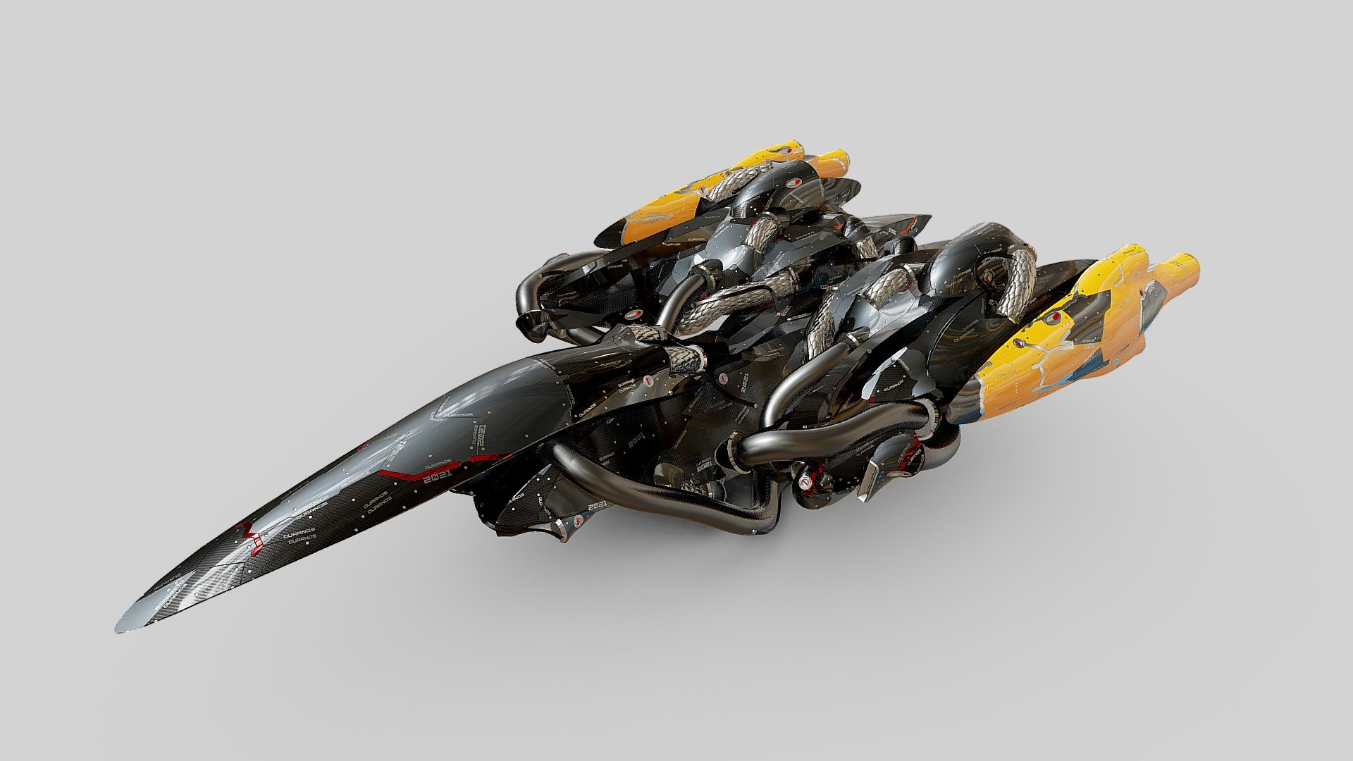 Procedural Hard Surface Modeling Test 27 00 3d Model By Asaito