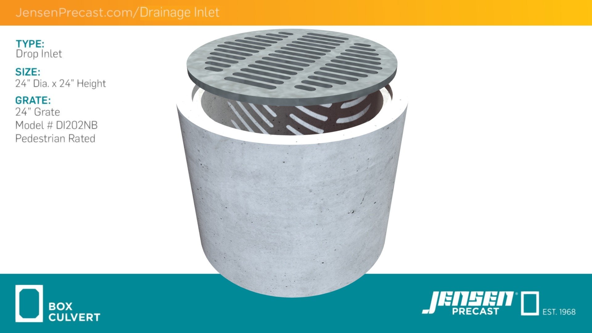 Jensen Precast Drop Inlet 24 Dia. x 24 - 3D model by JensenPrecast ...