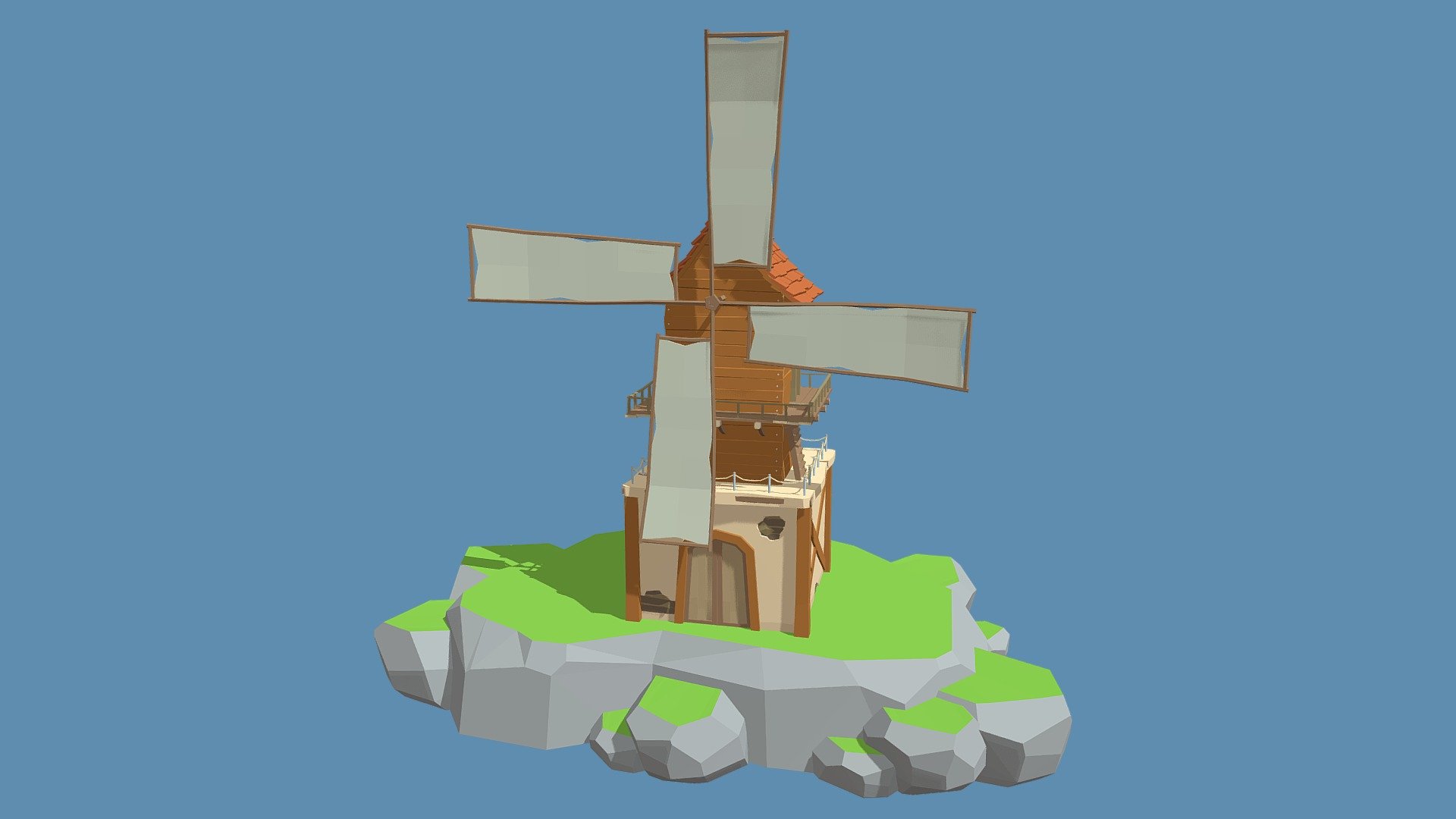 WindMill - 3D model by DENBRU3D (@TestModels) [236ea5f] - Sketchfab