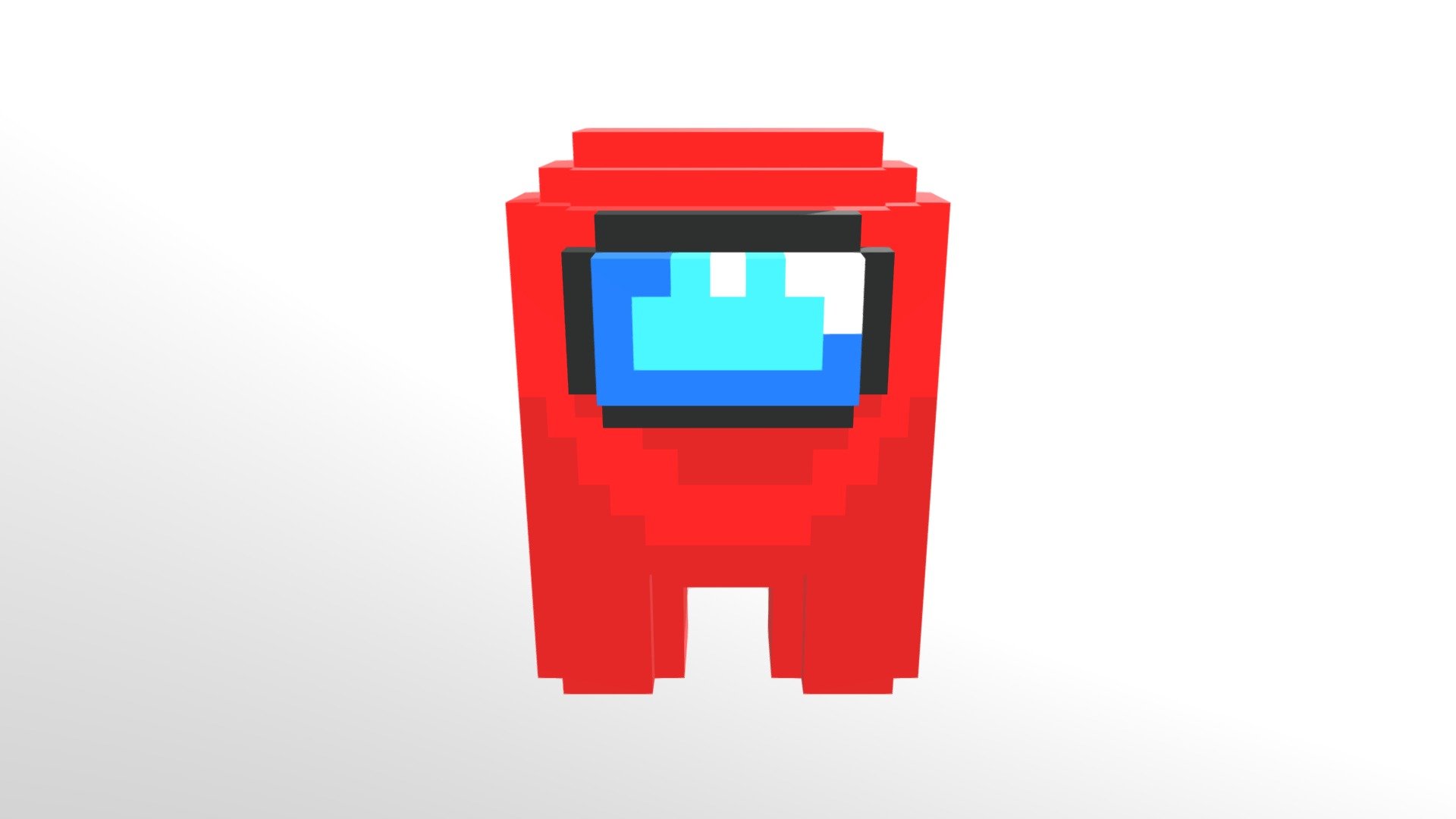 Among us 3D voxel red character - Download Free 3D model by KIRILLVP ...