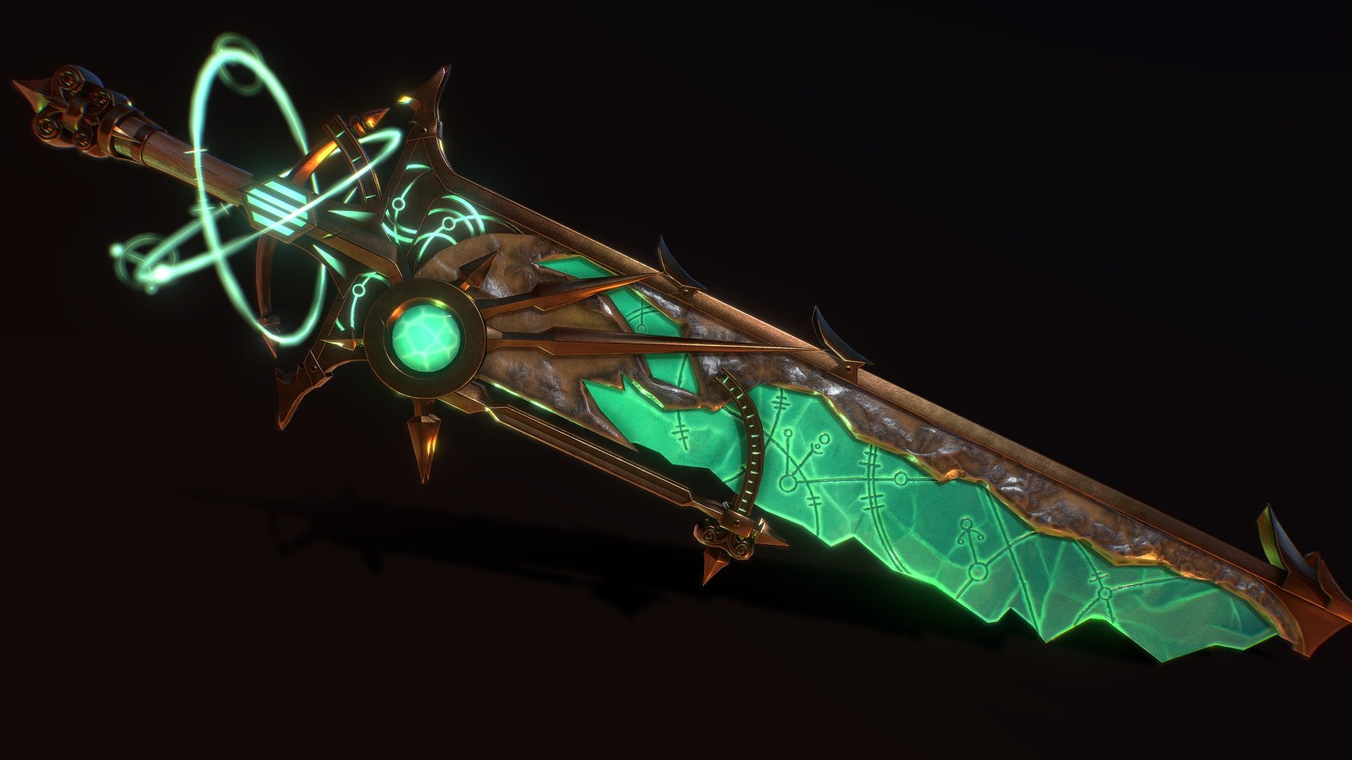 Crystal fantasy magic Sword - 3D model by aresdavide94 [23709c9 ...