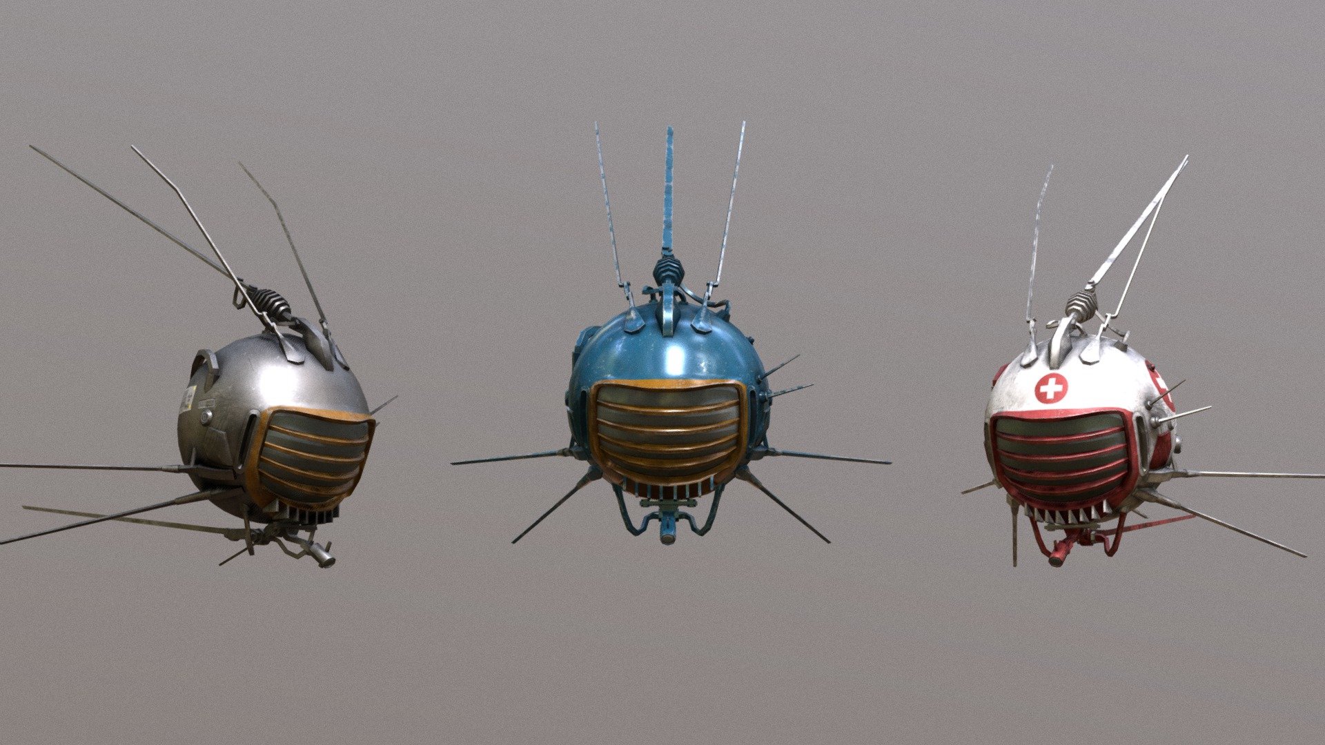 EYEbot - ROBco - Base, Blue, Medibot - Buy Royalty Free 3D model by ...