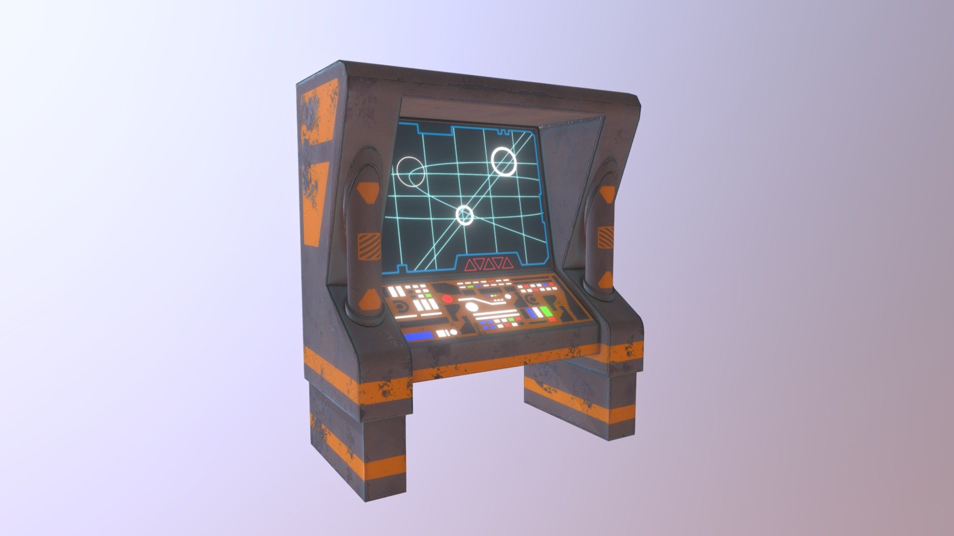 Sci-fi Computer - 3D model by michaelpedersen [2374b77] - Sketchfab