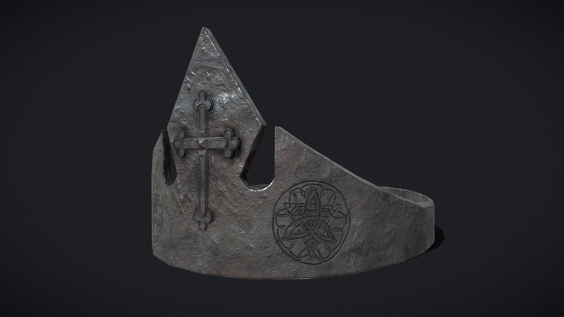 Medieval Iron Cross Crown - Buy Royalty Free 3D model by ...