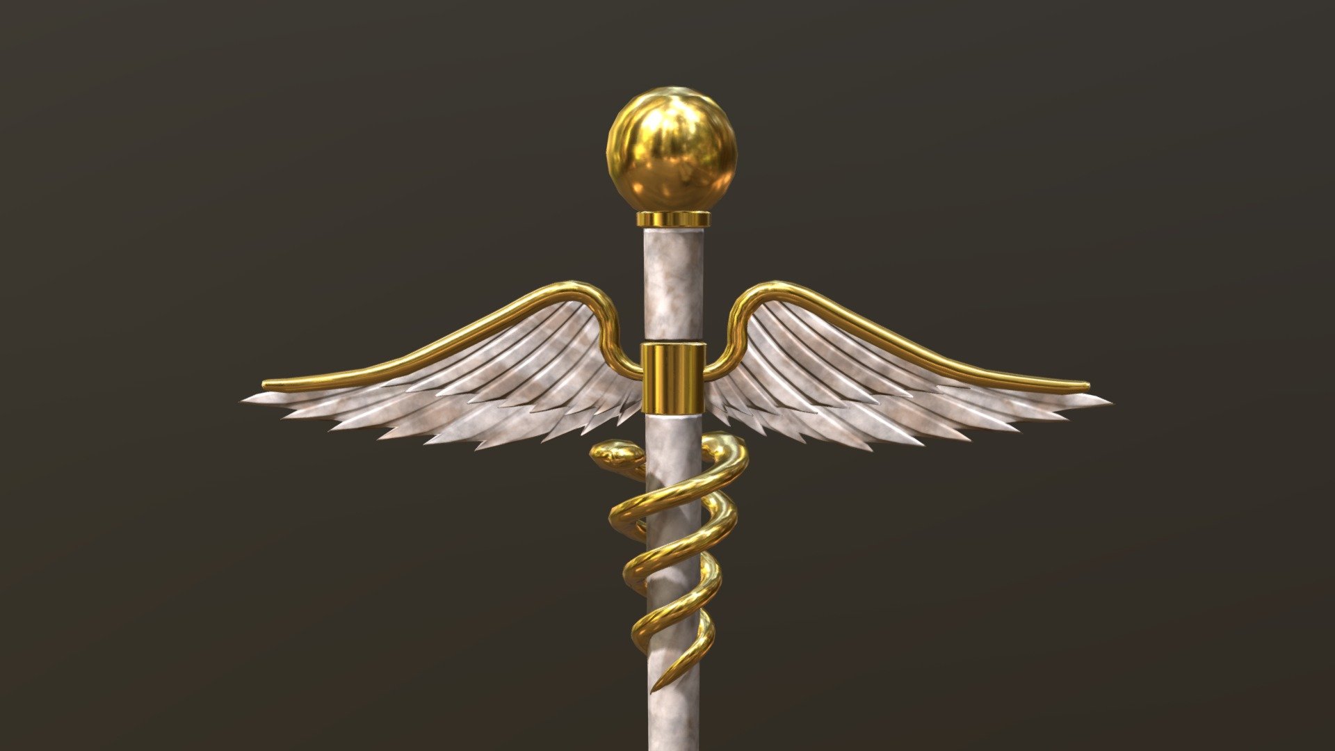 Caduceus - 3D model by polimagine [237b8a5] - Sketchfab