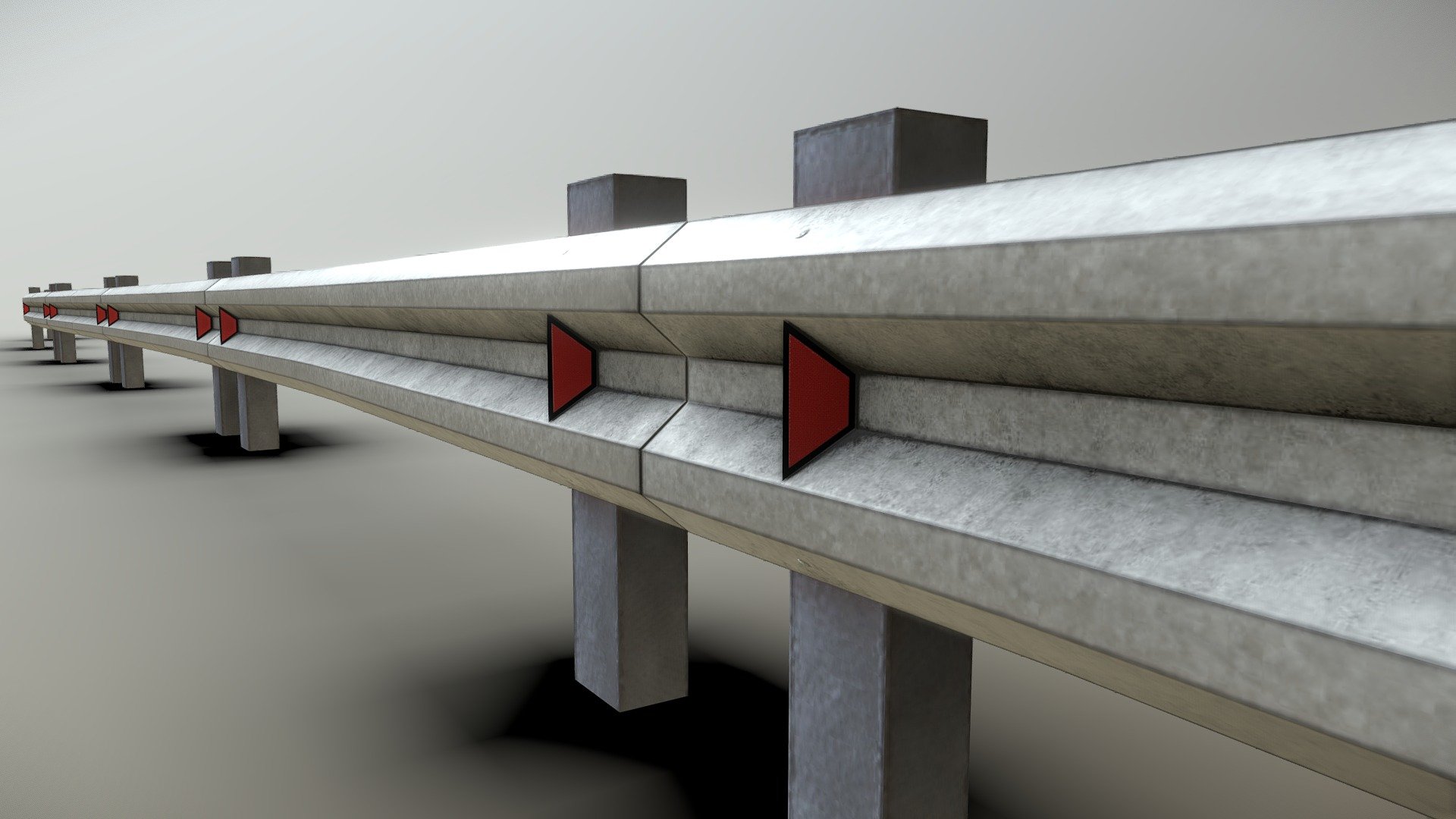 Road fencing_S - 3D model by vodiva83 [237dab1] - Sketchfab