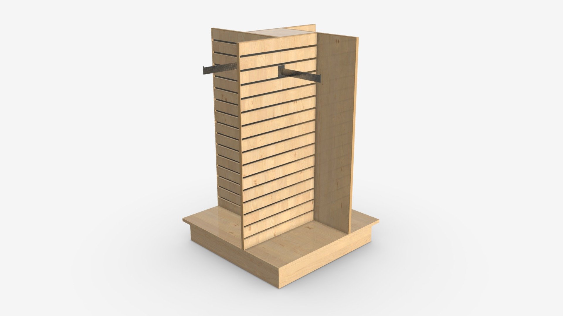 Store slatwall 4-way merchandiser - Buy Royalty Free 3D model by ...