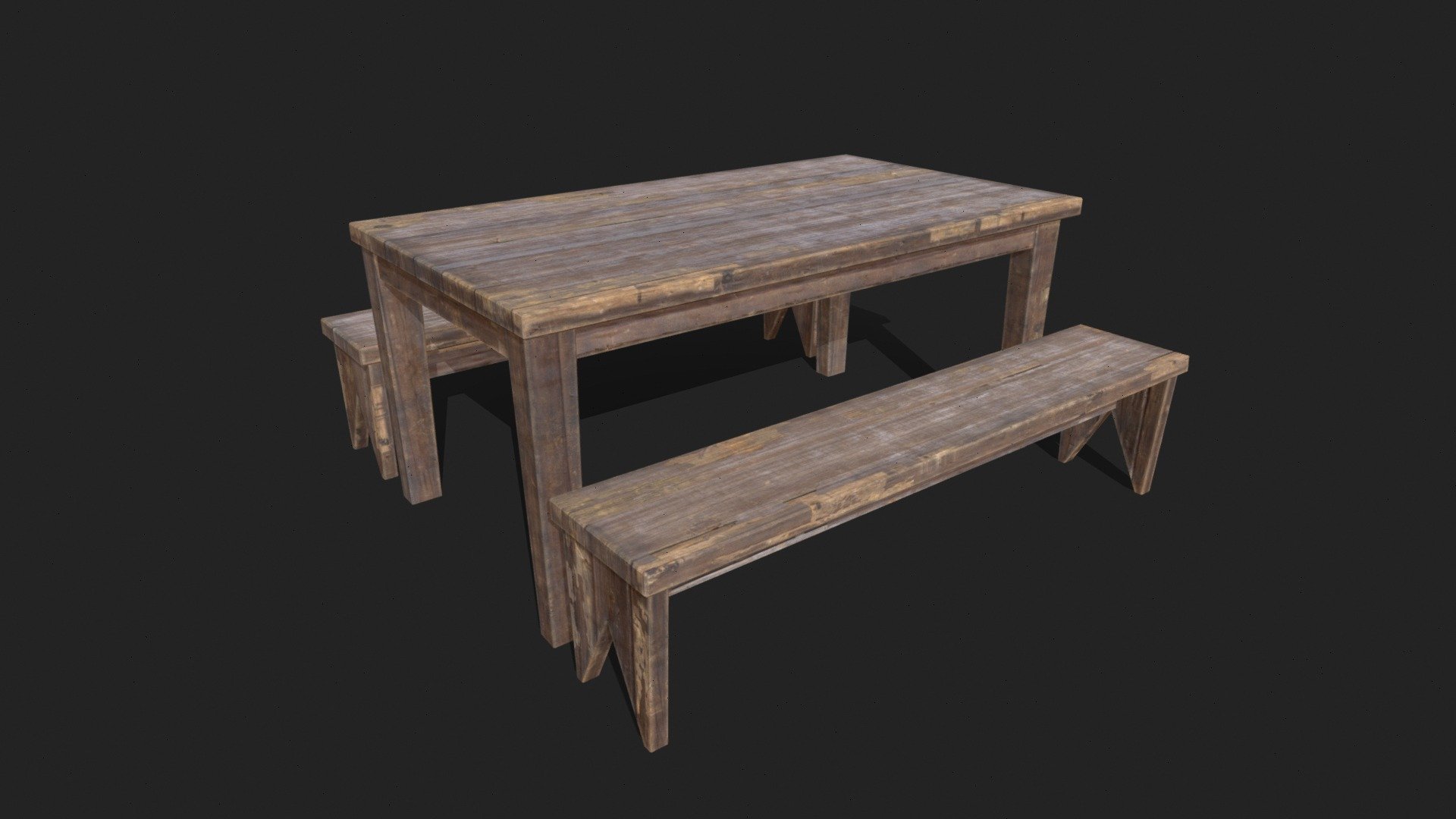 Rustic WoodenTable - Buy Royalty Free 3D model by mismeirart [2381855 ...