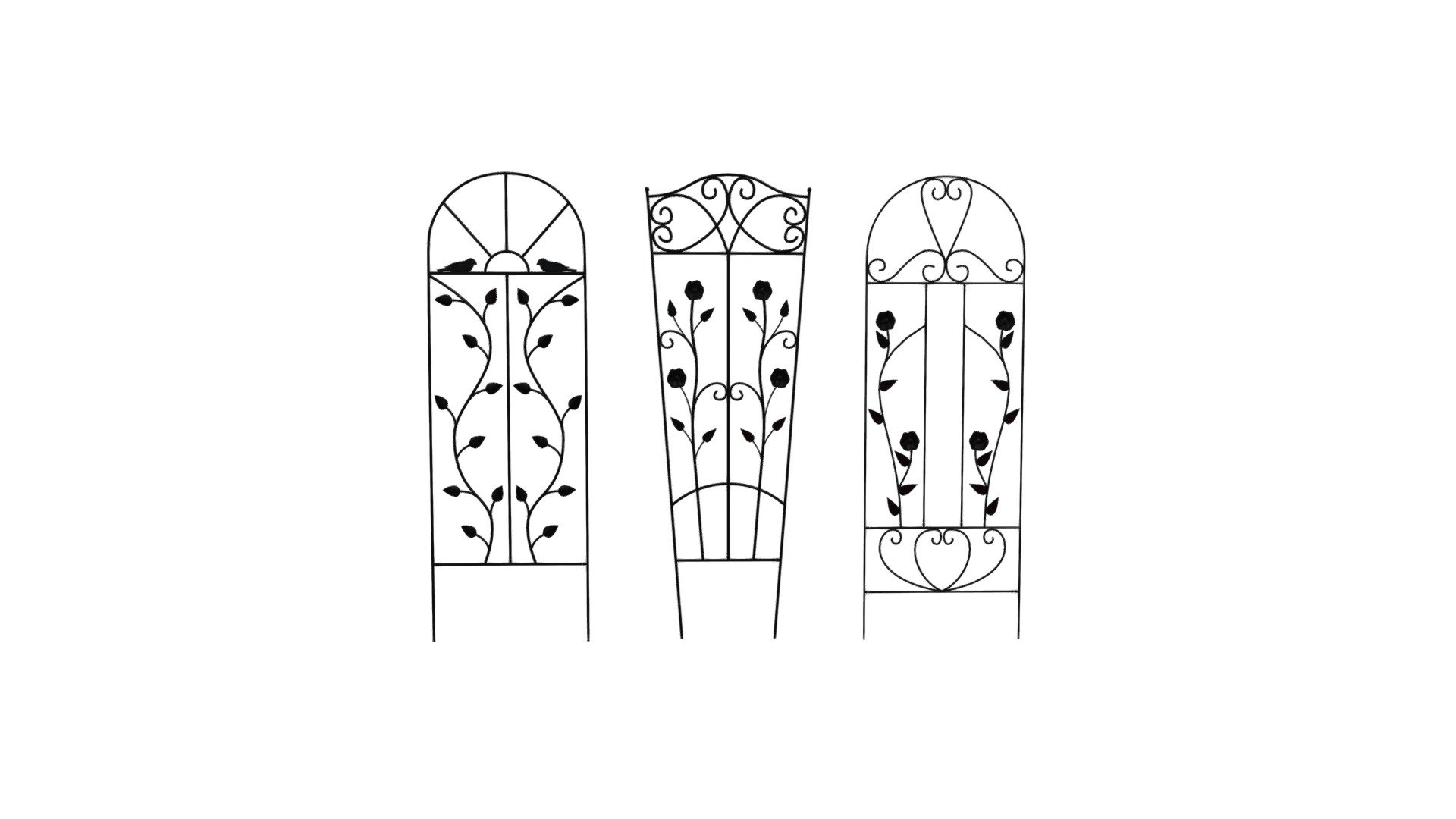 Free 3d Model Set of 3 Garden Trellis Metal - Download Free 3D model by ...