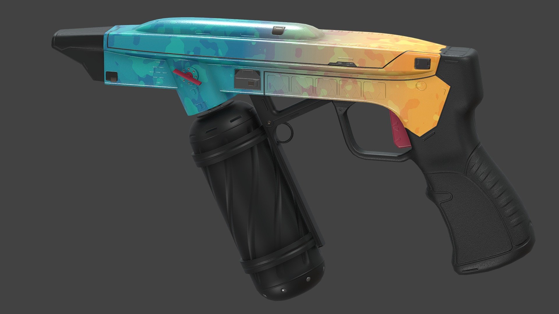 Game-ready Single-Handed Flamethrower - 3D model by LordCinn [238a409 ...