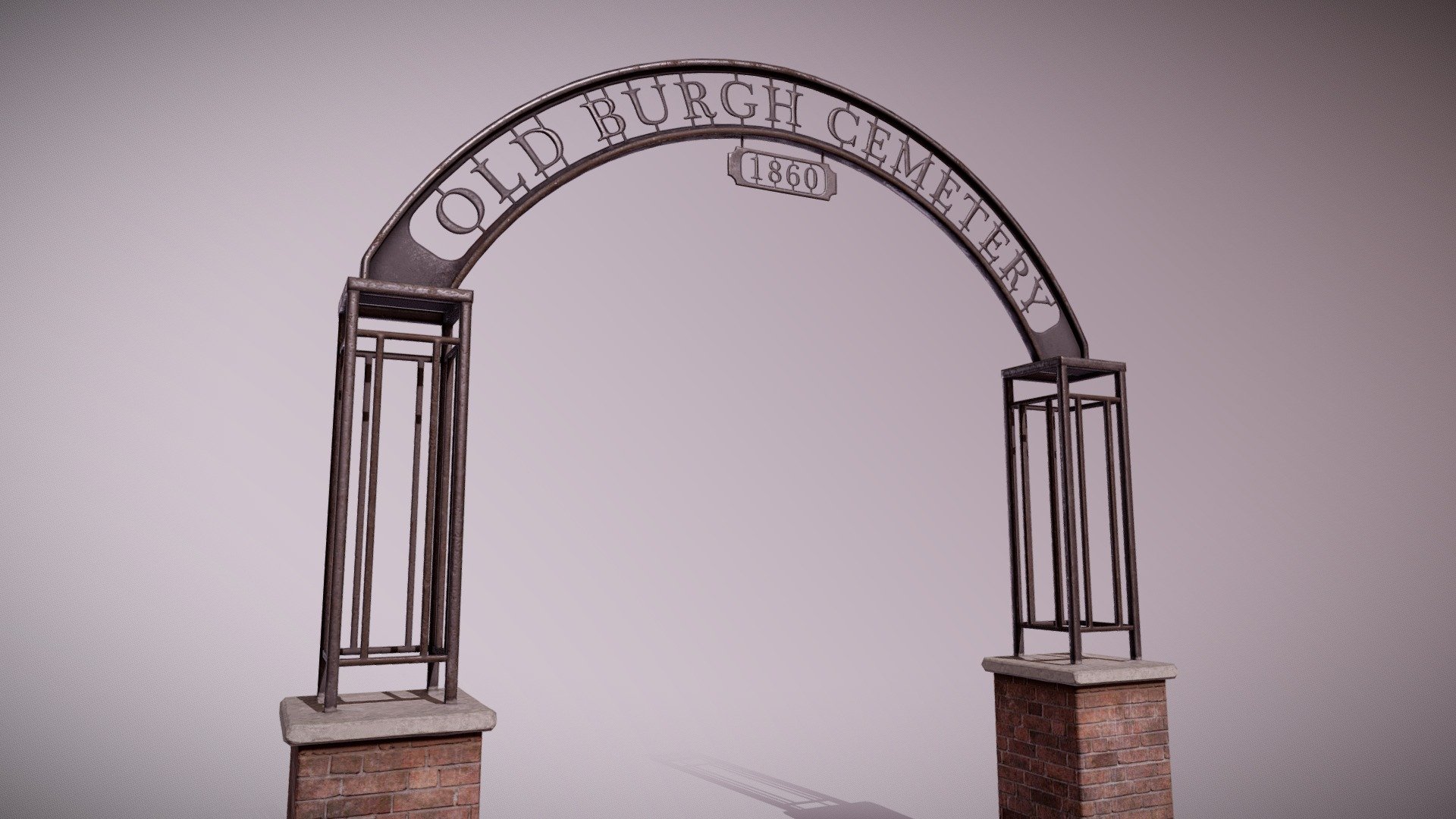Cemetery Sign - CEM - PBR Game Ready - 3D model by Dekogon [238bb23 ...