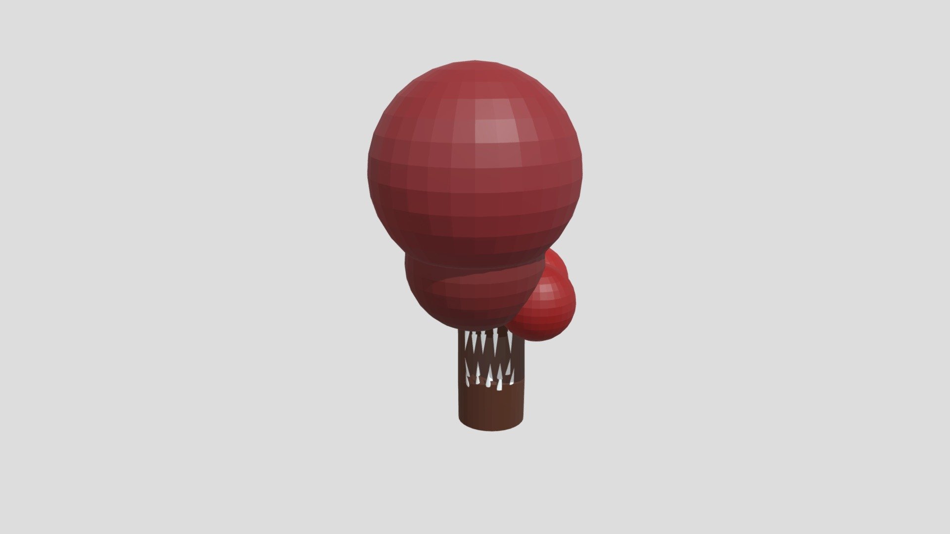 evil tree with a mouth on the trunk - 3D model by AldrichT [238c103 ...