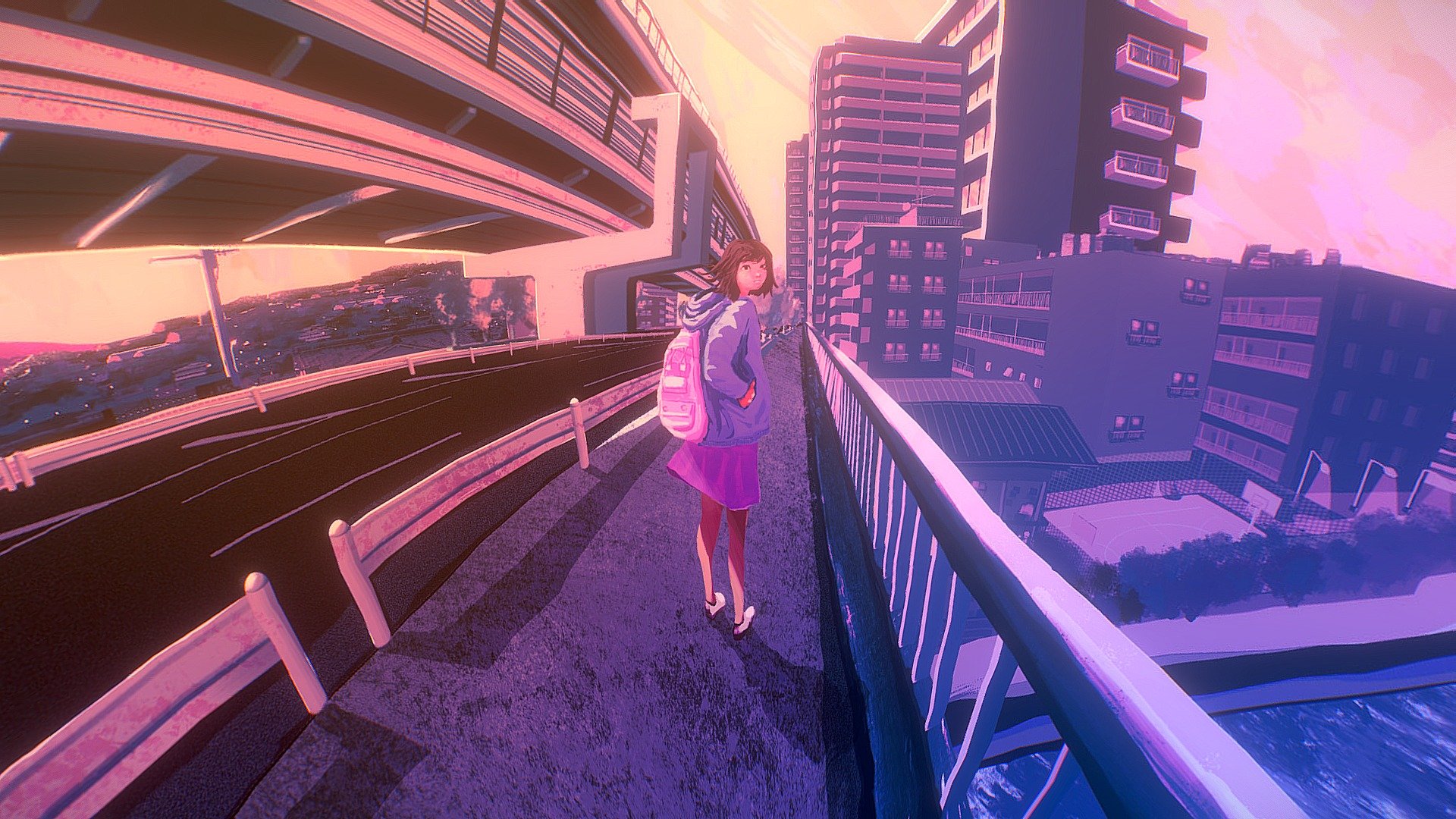 Sunset Town - 3D model by zin illustration (@sugijin28) [238f3e0 ...