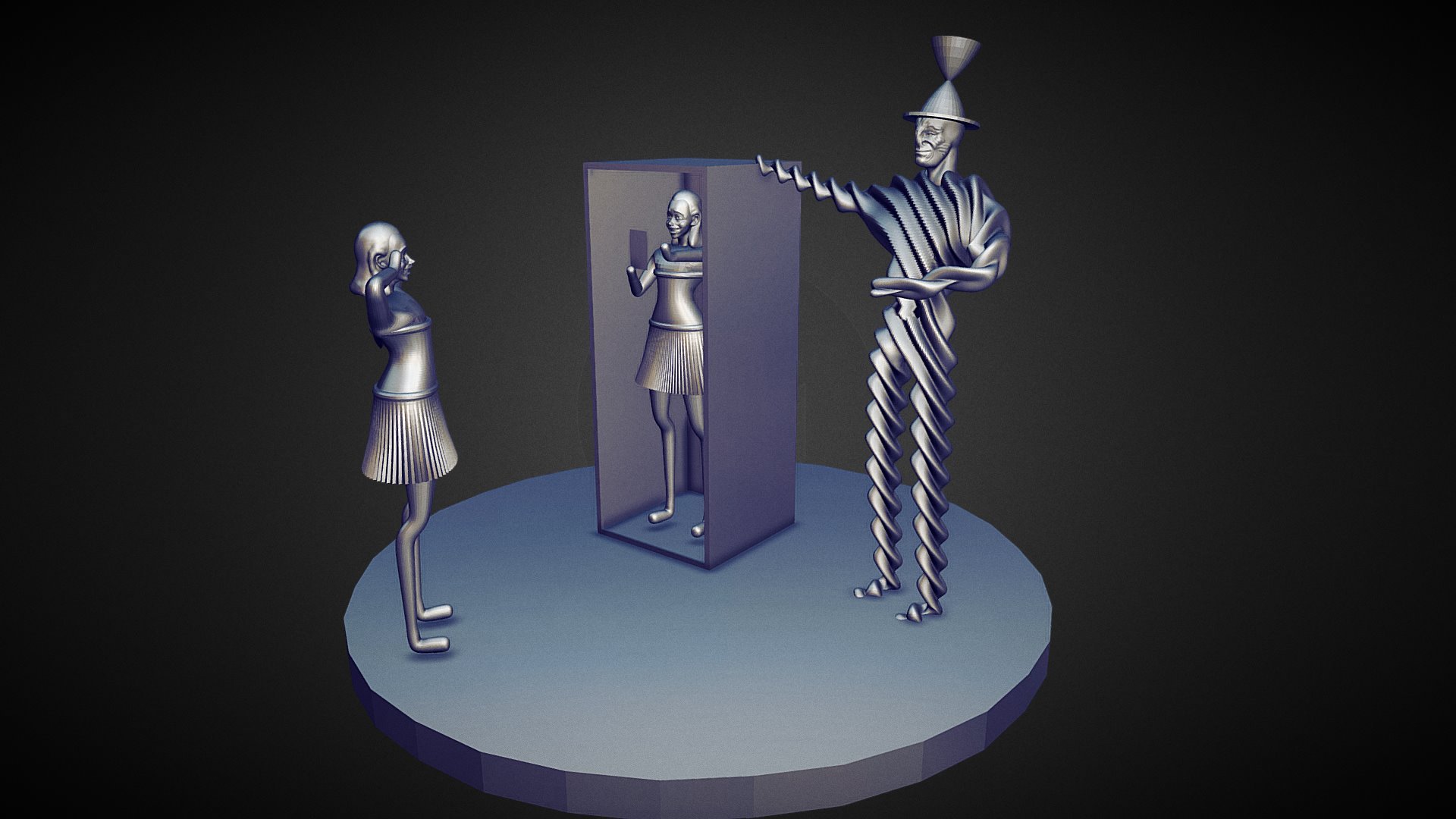 The time travelling magician (concept) - Download Free 3D model by ...