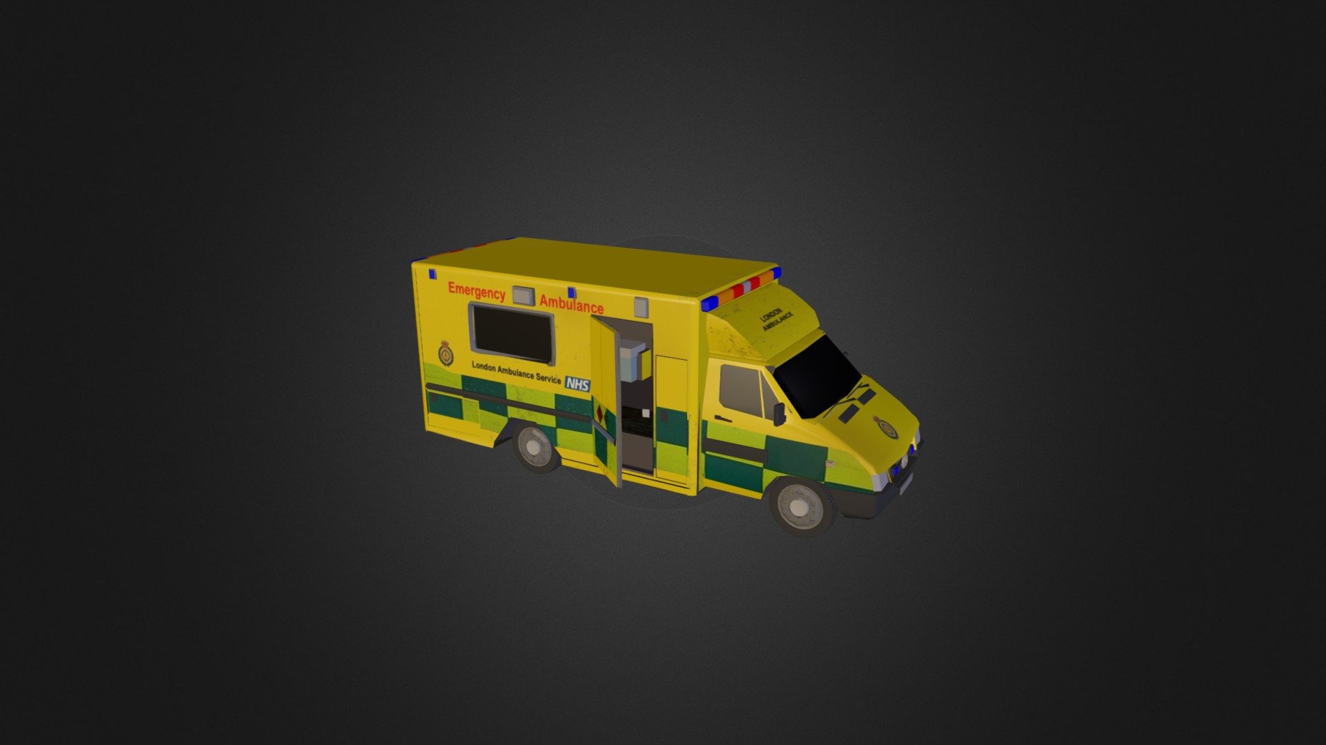 London Ambulance - 3D model by howardgardnercg [23905a8] - Sketchfab