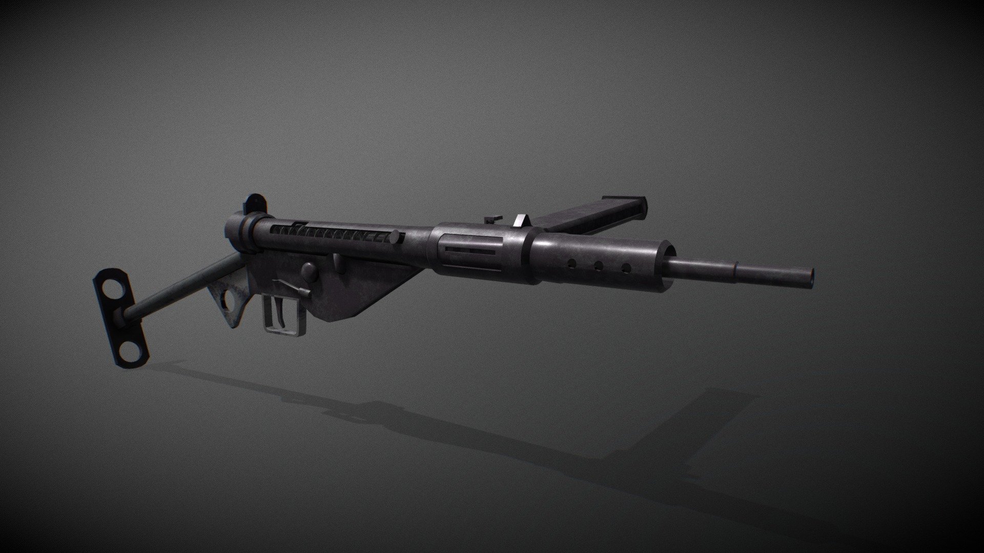 MK2 Sten Gun - 3D model by Couboo [23920bc] - Sketchfab