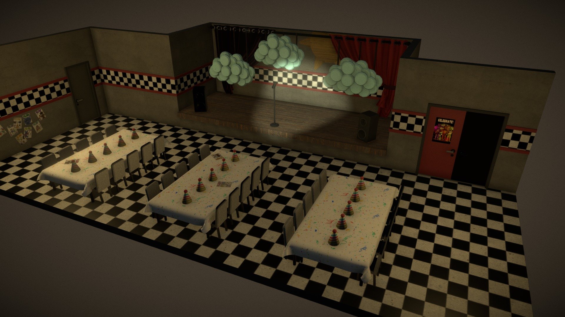 fnaf stage - 3D model by leohyvarinen [239235f] - Sketchfab
