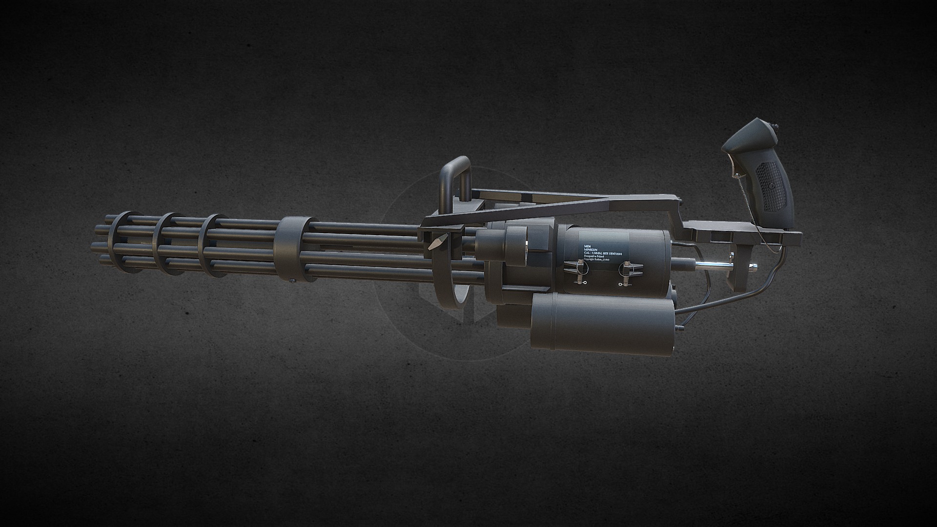 Mini Gun M134 - Download Free 3D model by Pieter Ferreira ...