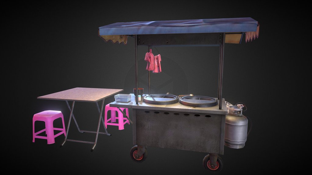 Food Vendor - A 3D model collection by animod - Sketchfab