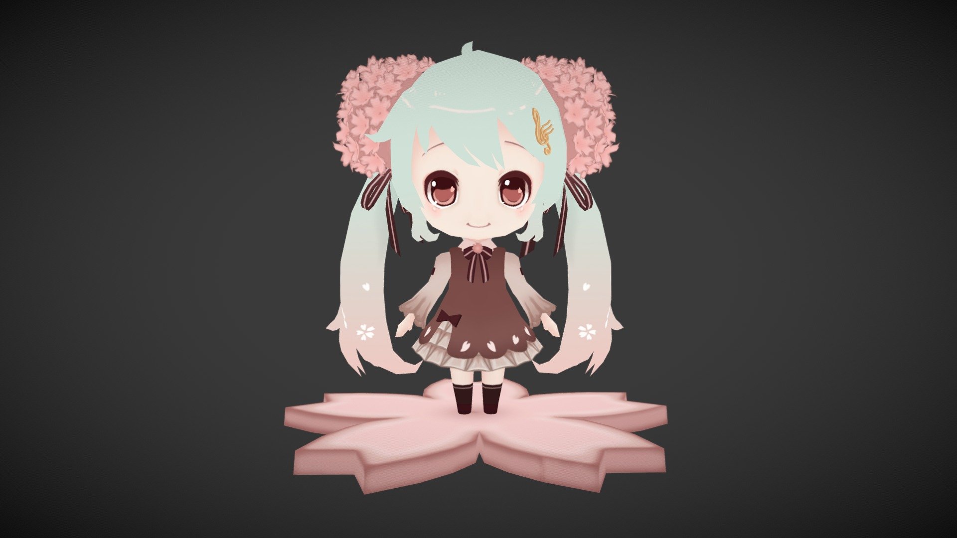 Chibi Chuko Miku - 3D model by callado_monica [23a06d4] - Sketchfab