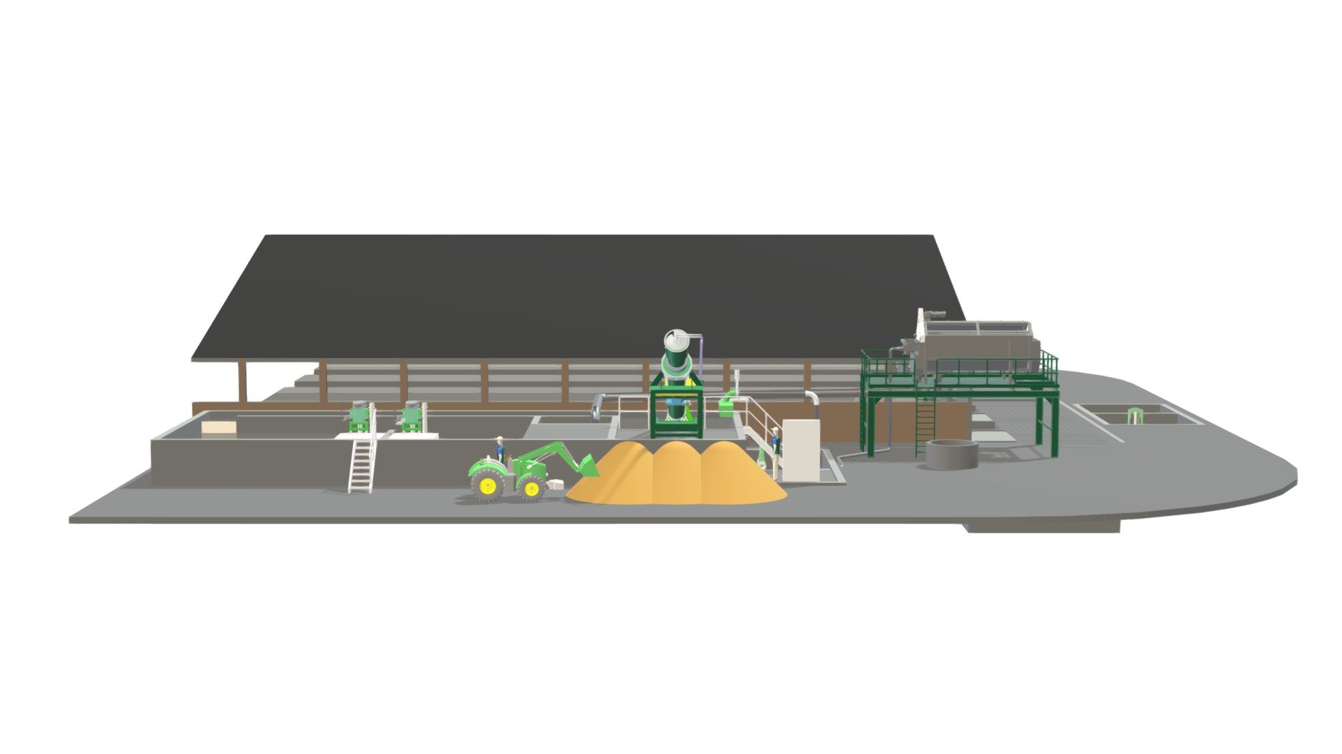 Sand & manure handling system - 3D model by 3D CAD Engineer ...