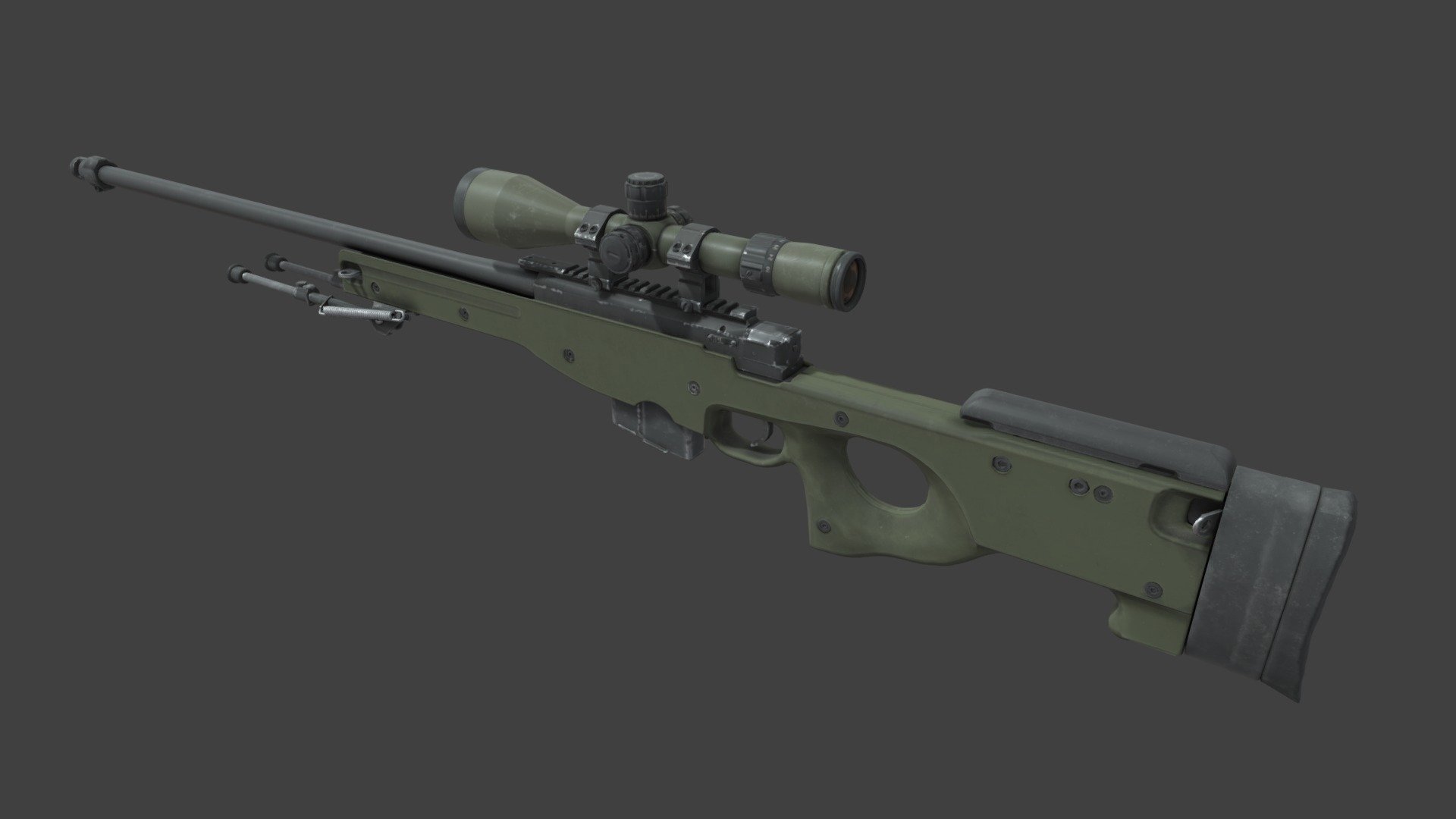Rifle Awp Weapon Model Cs2 Download Free 3d Model By Gettan